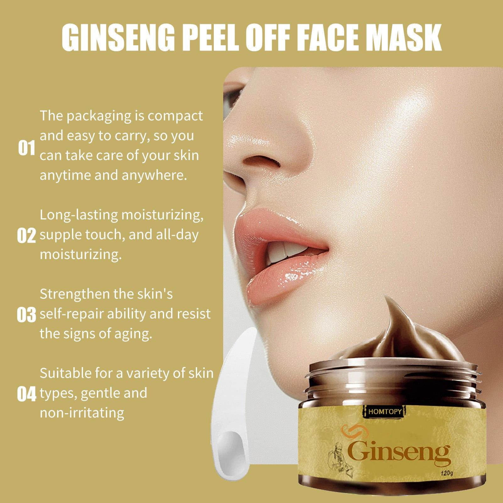 CHEEPUM Hana Ginseng Peel Off Face Hana Ginseng Ginseng Korean Hana ...