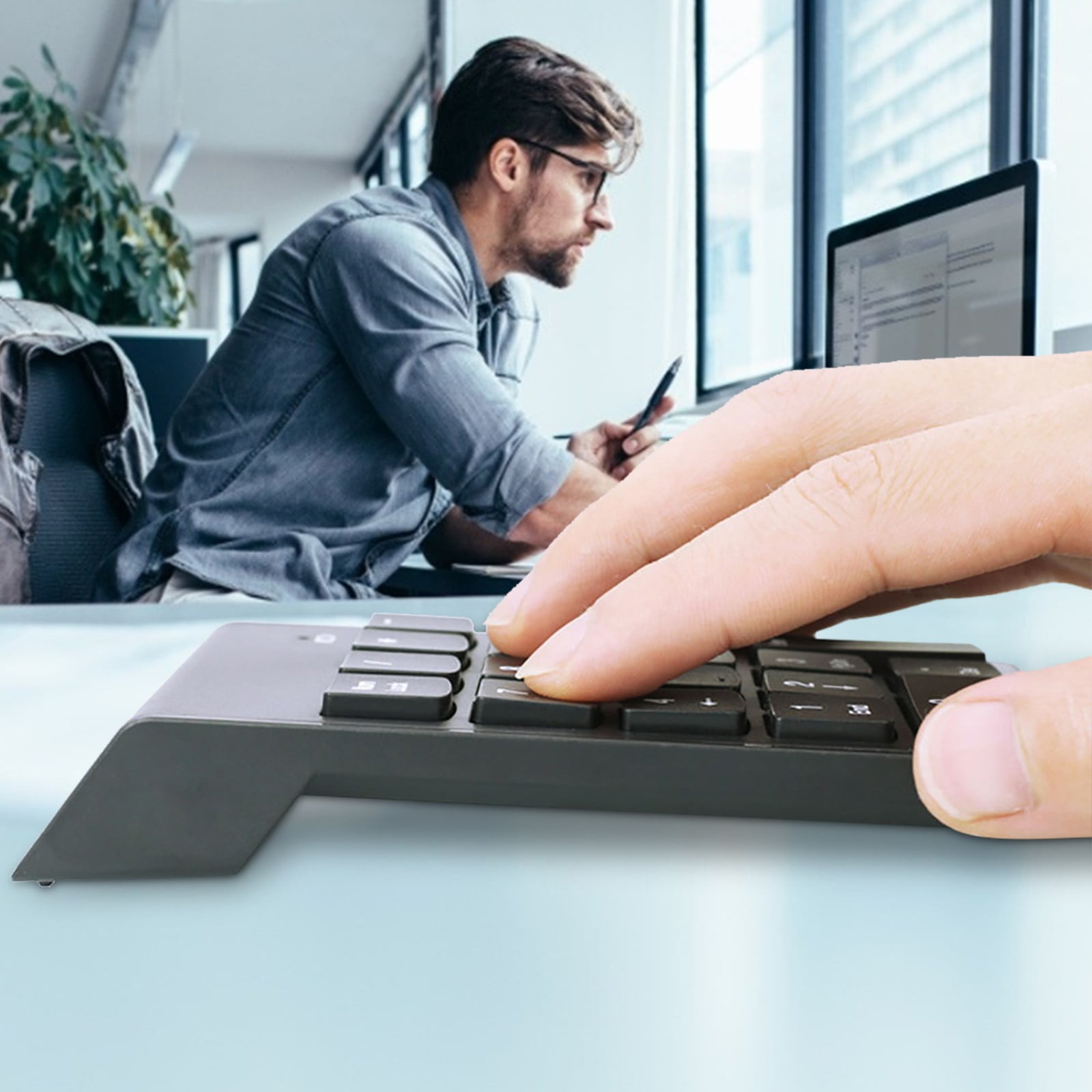 CHEEPUM Weird Keyboard Portable 18-Key Mini 2.4G Wireless Numeric ...