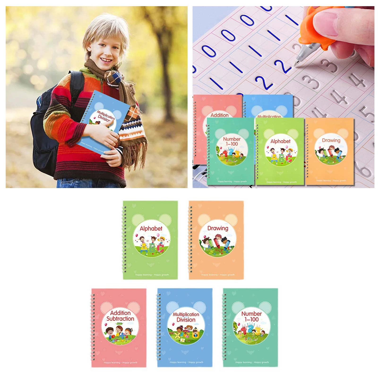 CHEEPUM Multiplication Table Full English Reusable Notched Writing ...