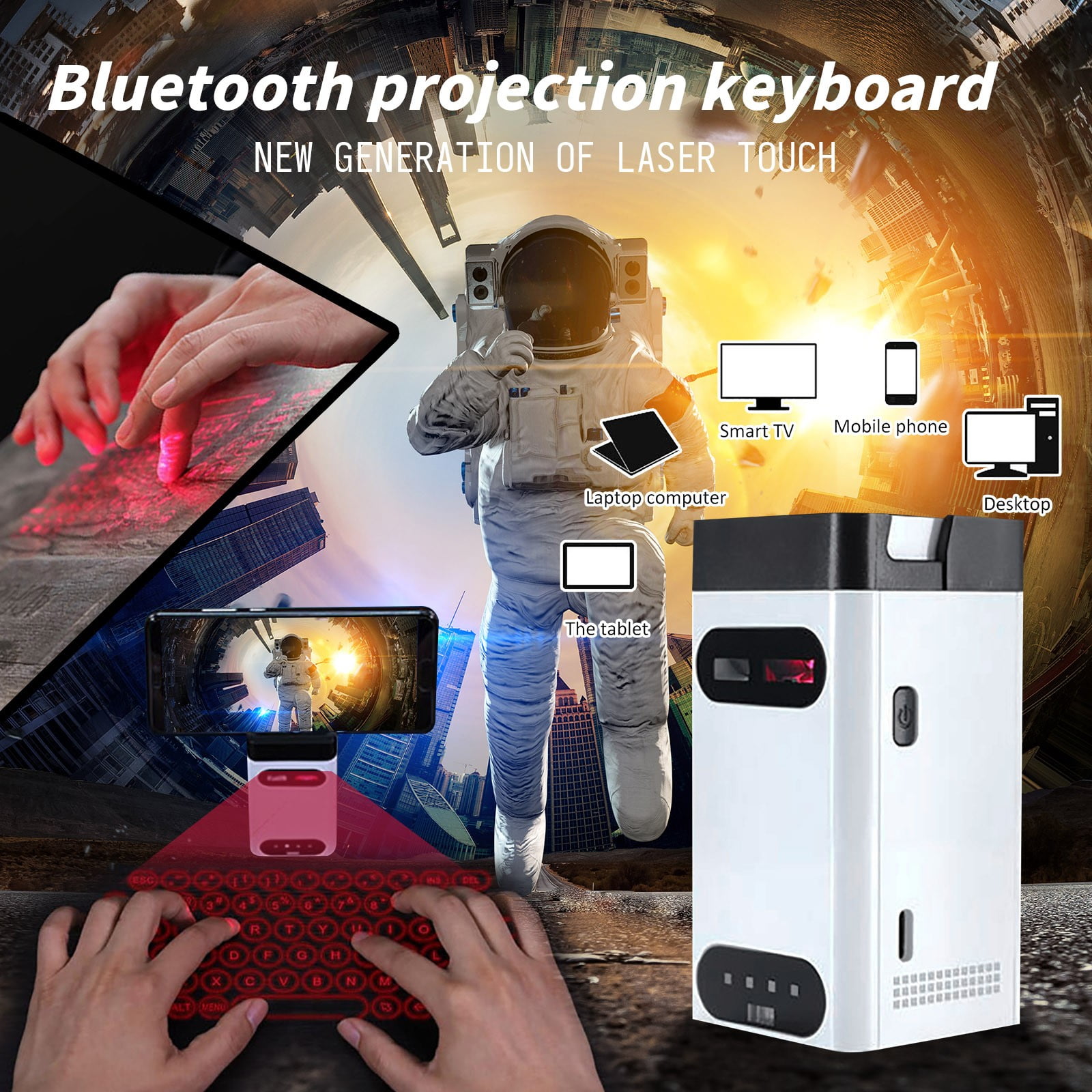 CHEEPUM Wi Keyboard Wireless Projection Keyboard, Can Hold Virtual ...
