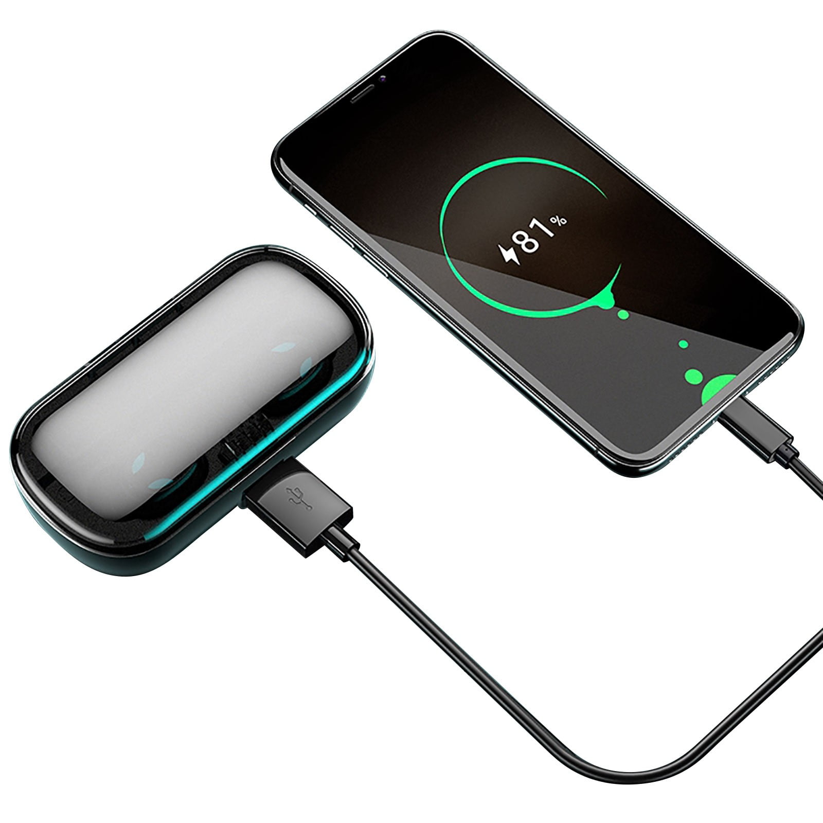 CHEEPUM X8 Wireless Headset, Earbuds With Charging Box Wireless Headset ...