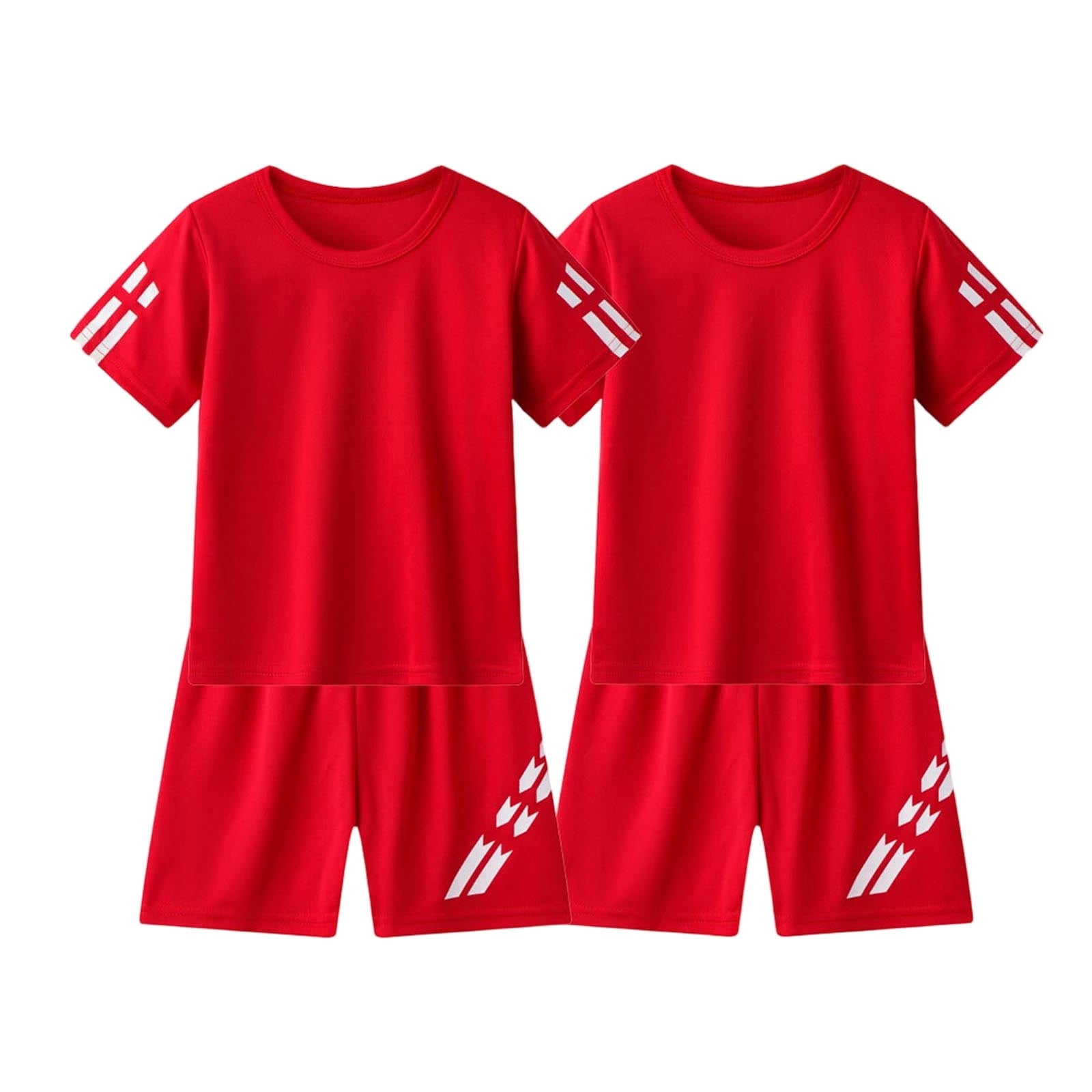 CHEEREAM 2 Pack Sets For Kids Short Sleeve Athletic T Shirt And Shorts ...