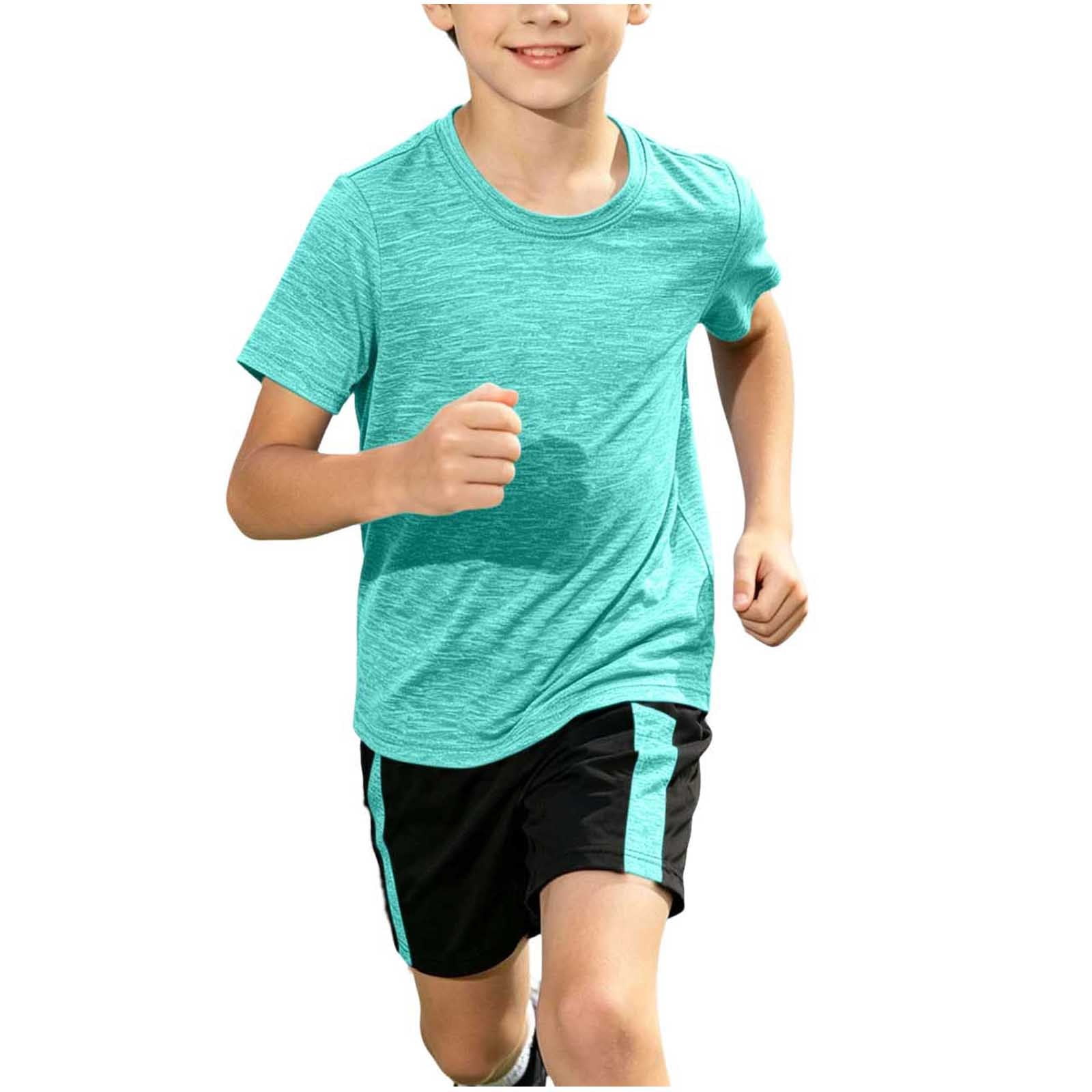CHEEREAM 2 Piece Boys Soccer Outfits Quick Dry Letter Print Short ...