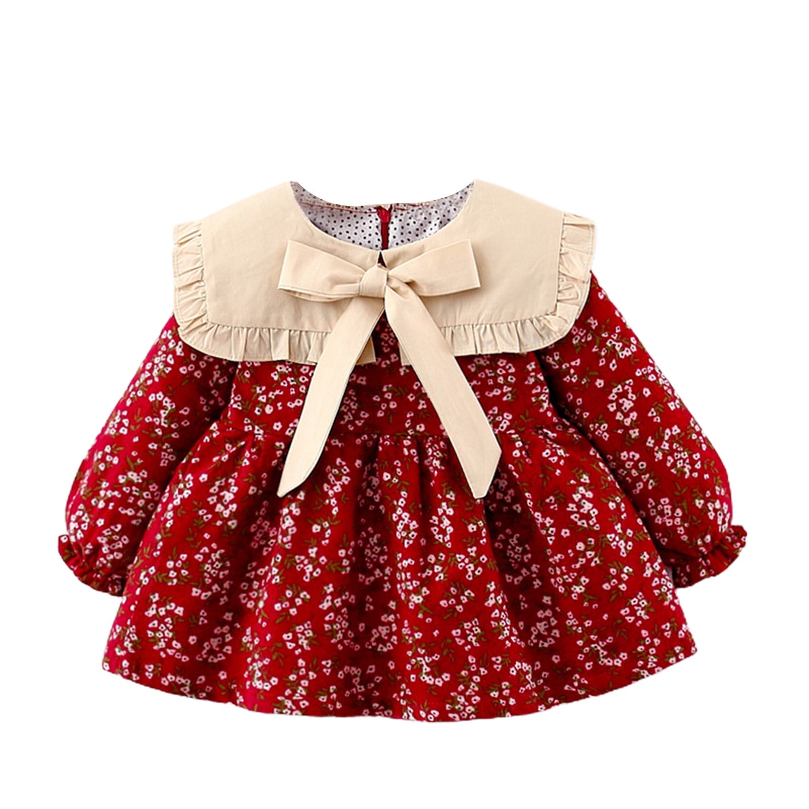 CHEEREAM Baby Toddler Girls Long Sleeve Fashion Dress Infant Casual ...