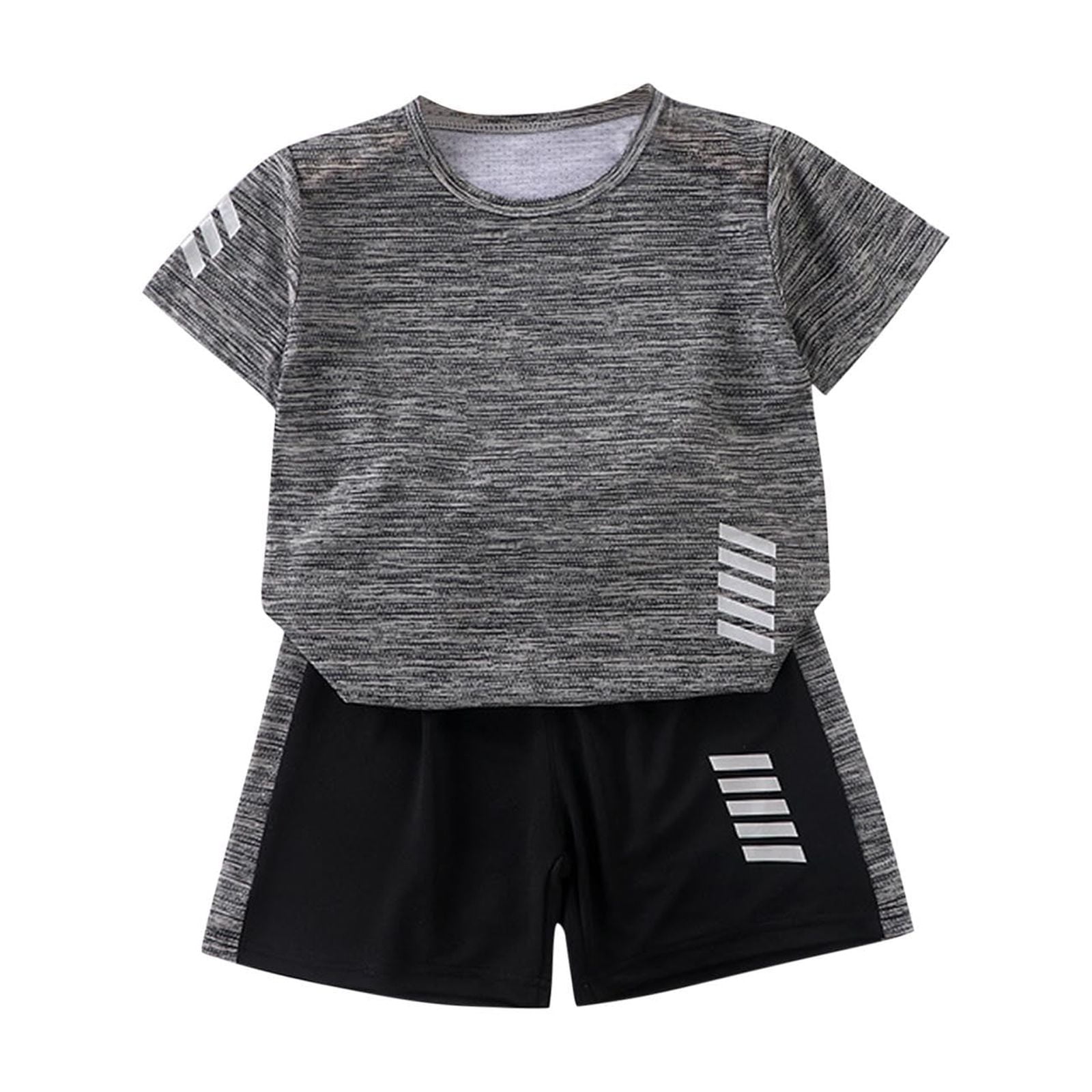 CHEEREAM Boys Shorts Sets 2 Piece Tee Shirt and Athletic Shorts for ...