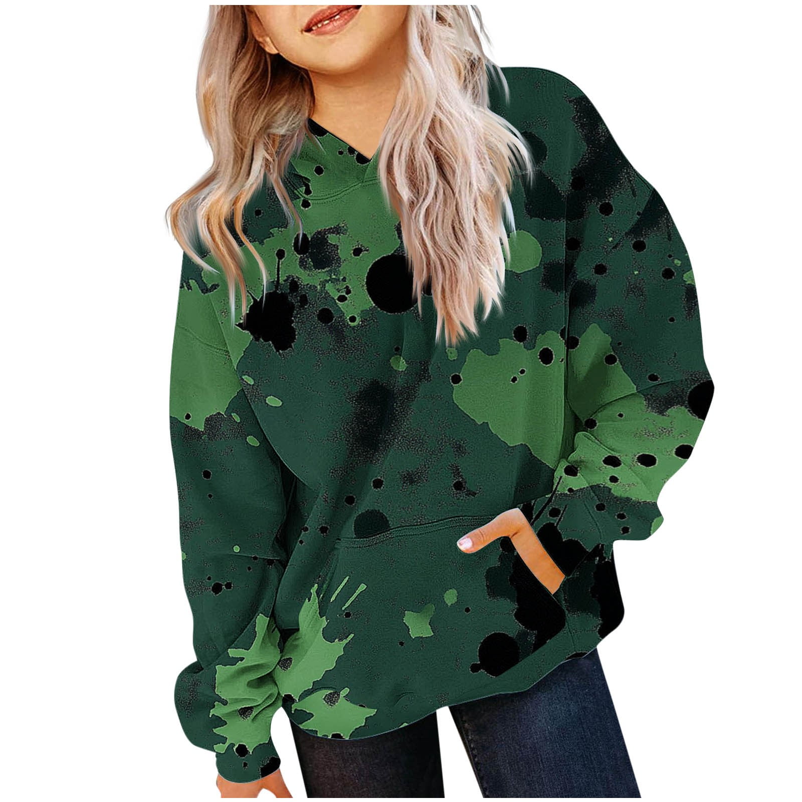 CHEEREAM Camo Sweatshirt Hoodies for Teens Lightweight Preppy Clothes ...