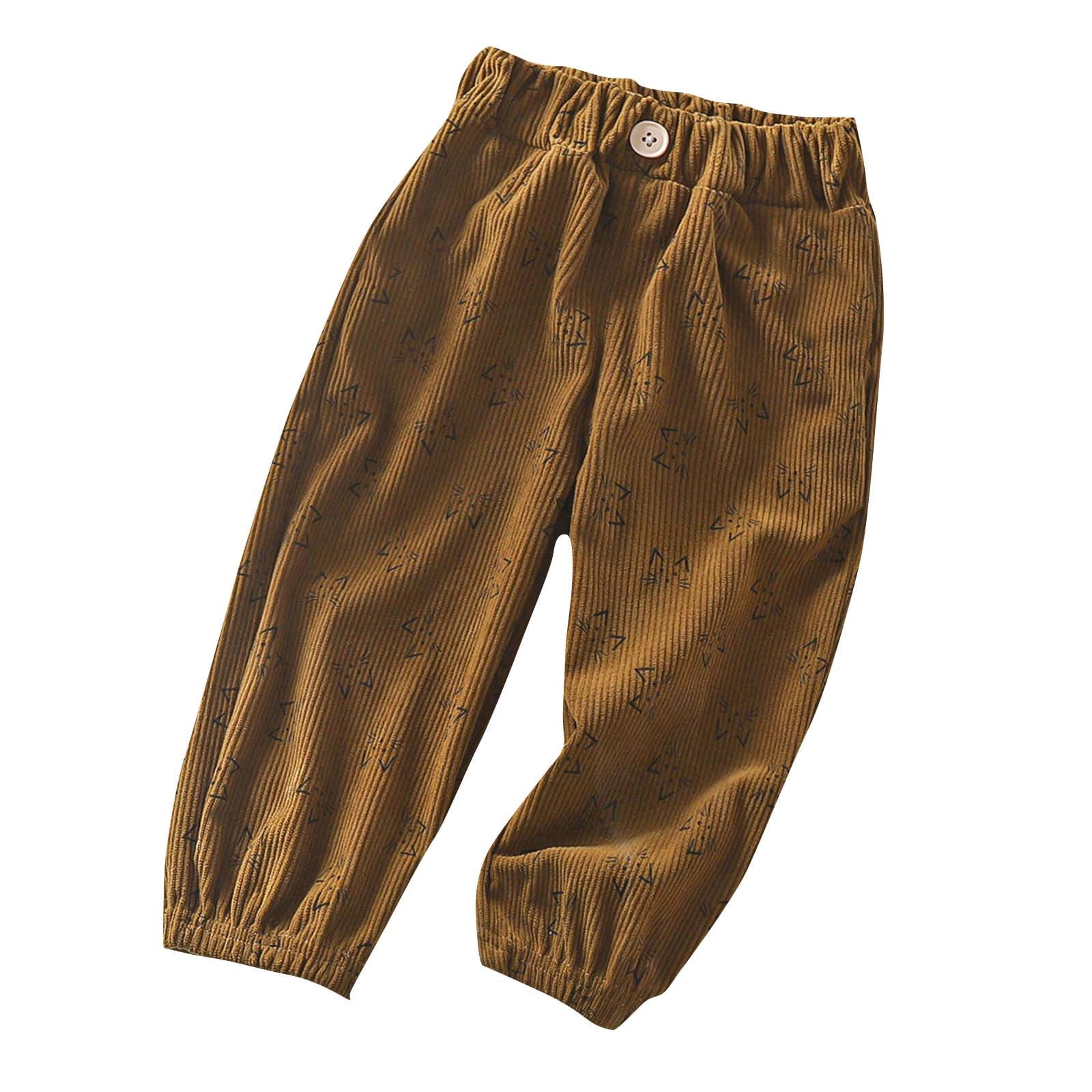 CHEEREAM Children Kids Boys Girls Elastic Autumn Winter Corduroy Casual ...