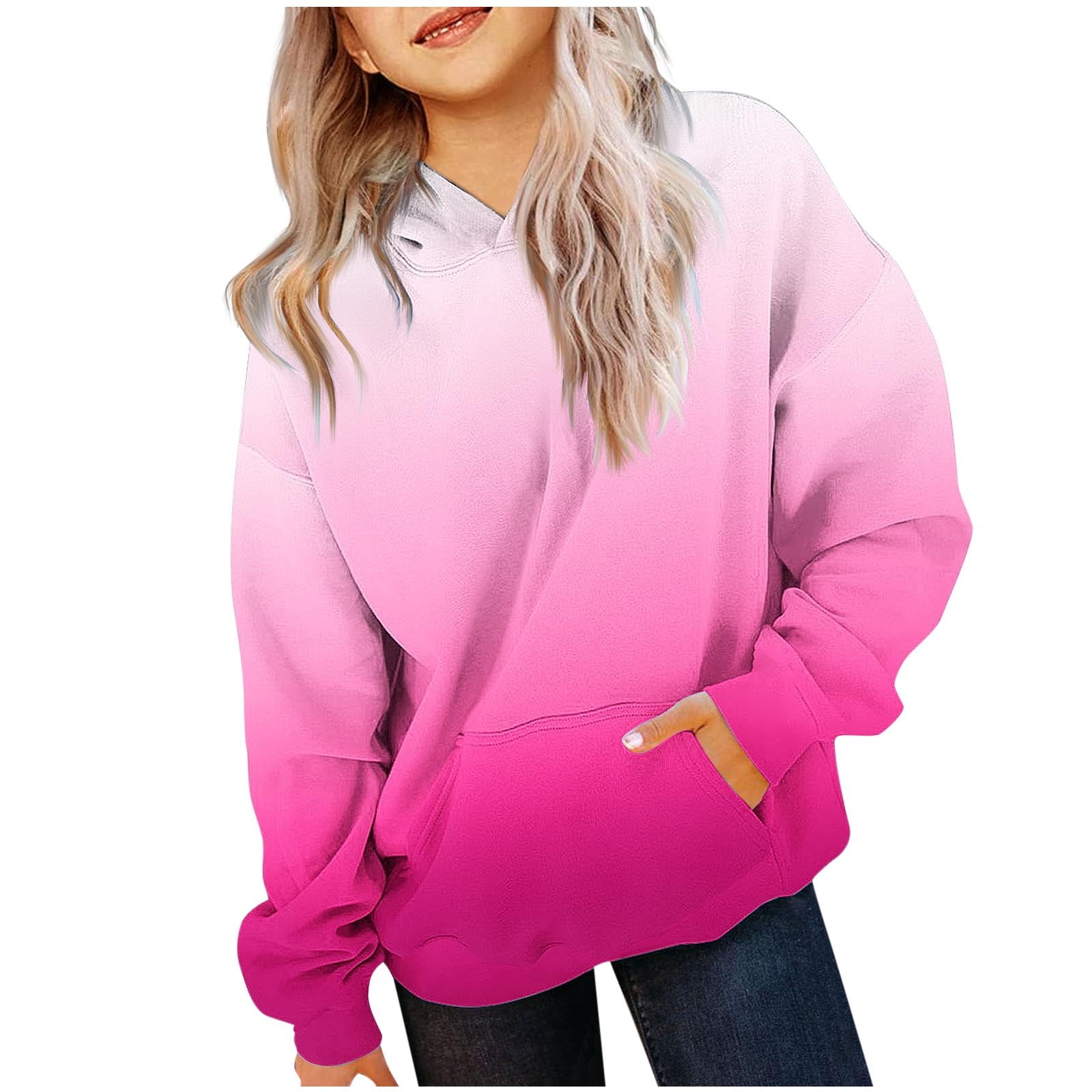 CHEEREAM Cute Hoodies for Teen Girls Trendy Long Sleeve Oversized ...