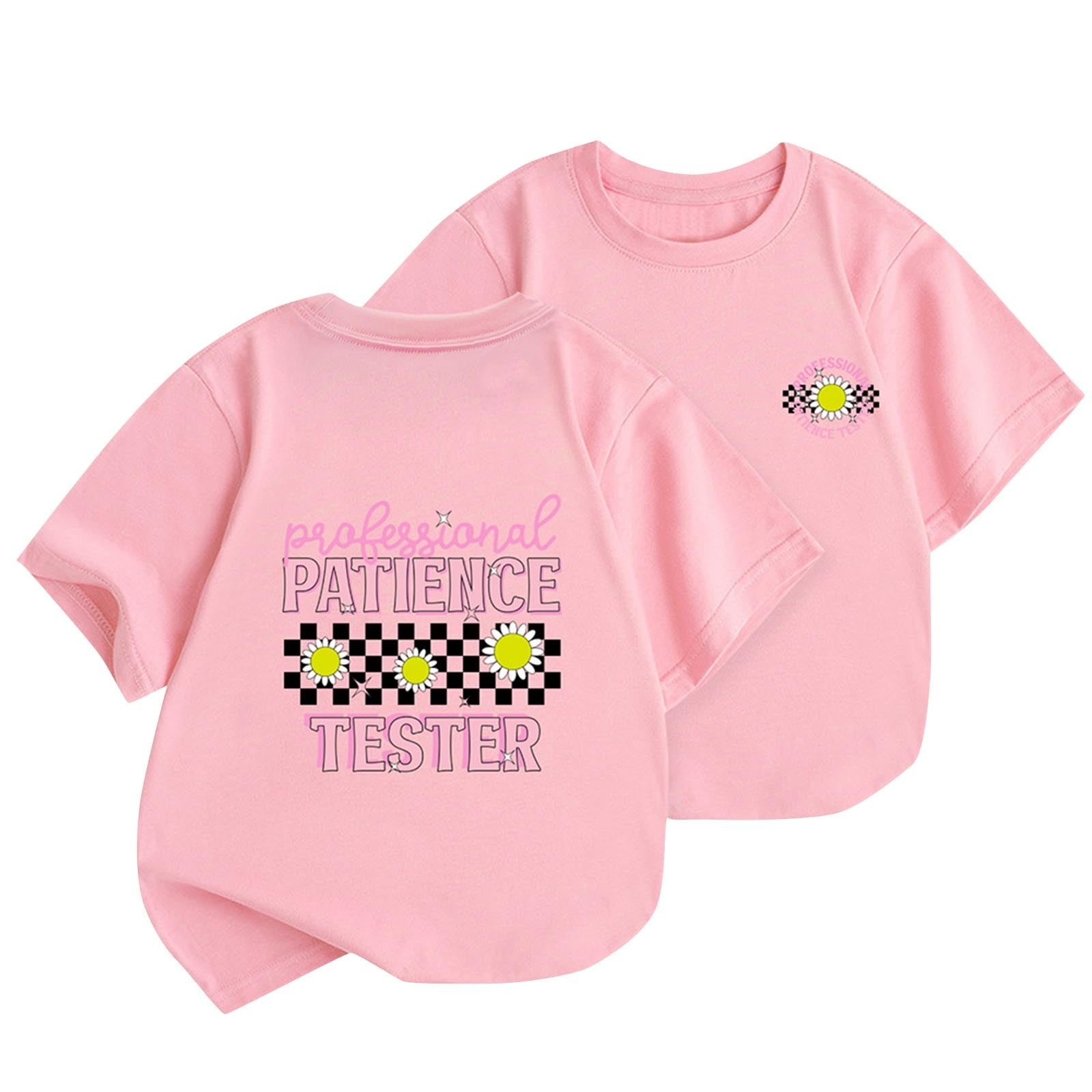 CHEEREAM Girl's Cute Graphic Tees Letter Print Preppy T Shirts Casual ...