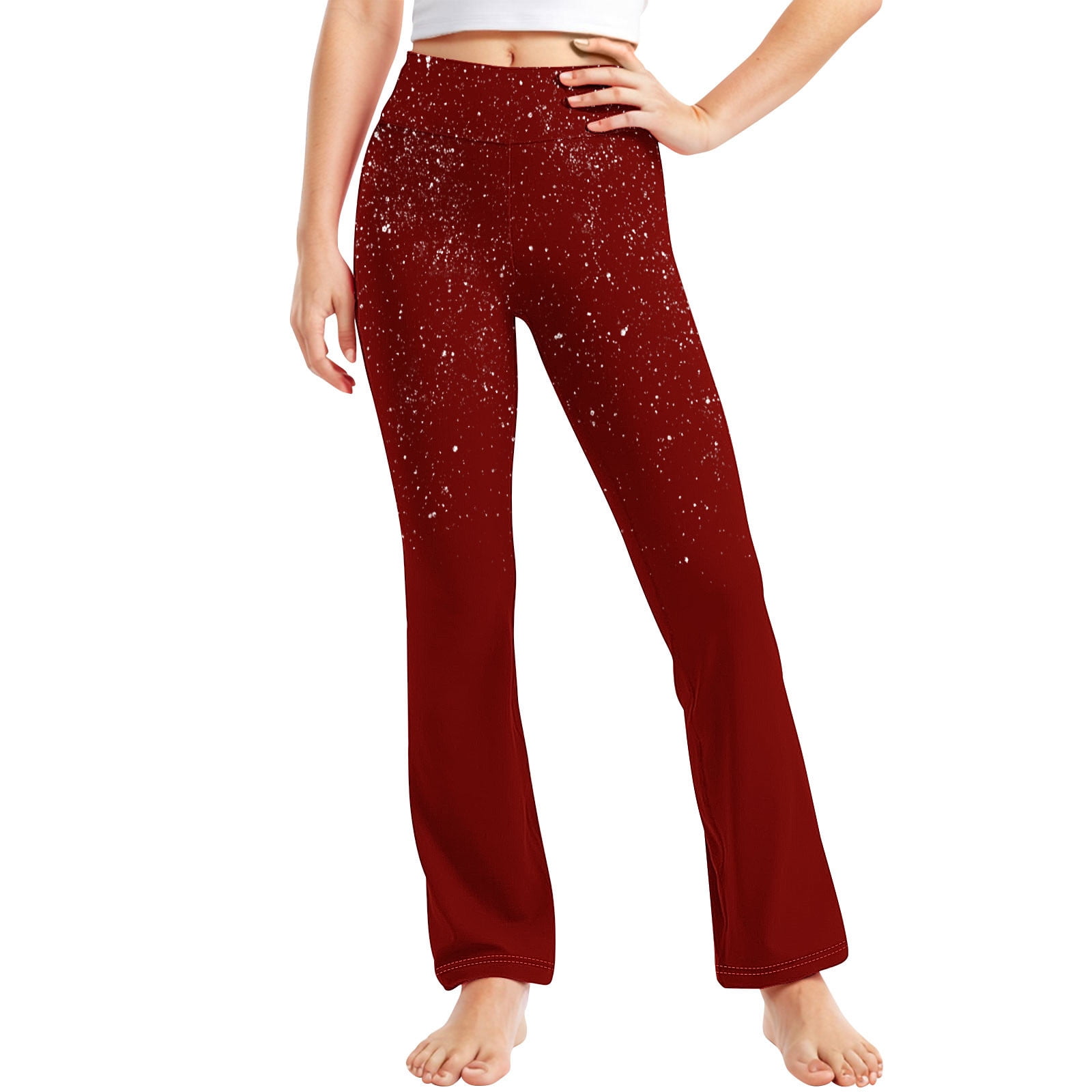 CHEEREAM Girls Flare Legging Kids Bootcut Pants Girls Bell Bottom Pants ...