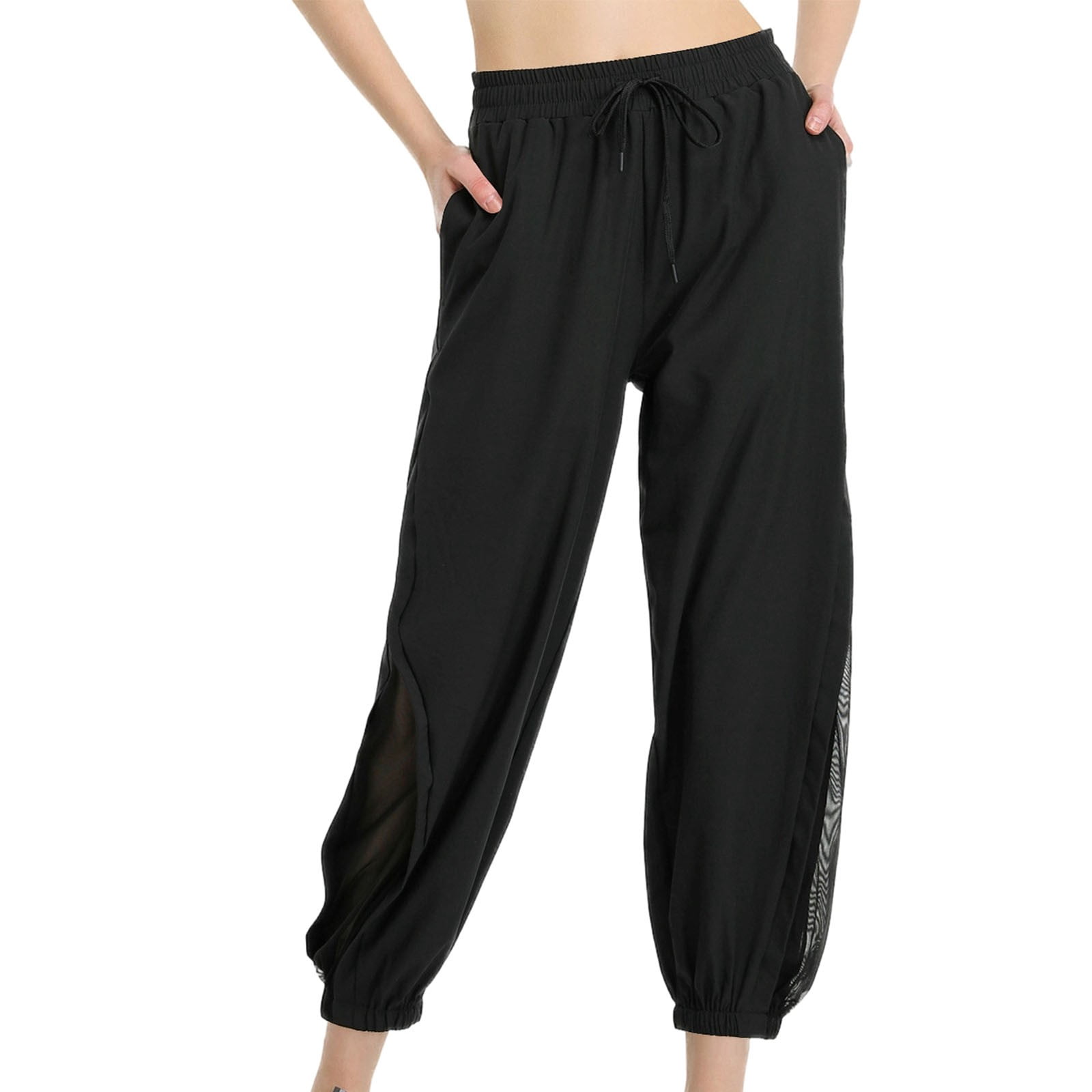 CHEEREAM Jogger Trendy Womens Pants Elastic Waist Baggy Leisure ...
