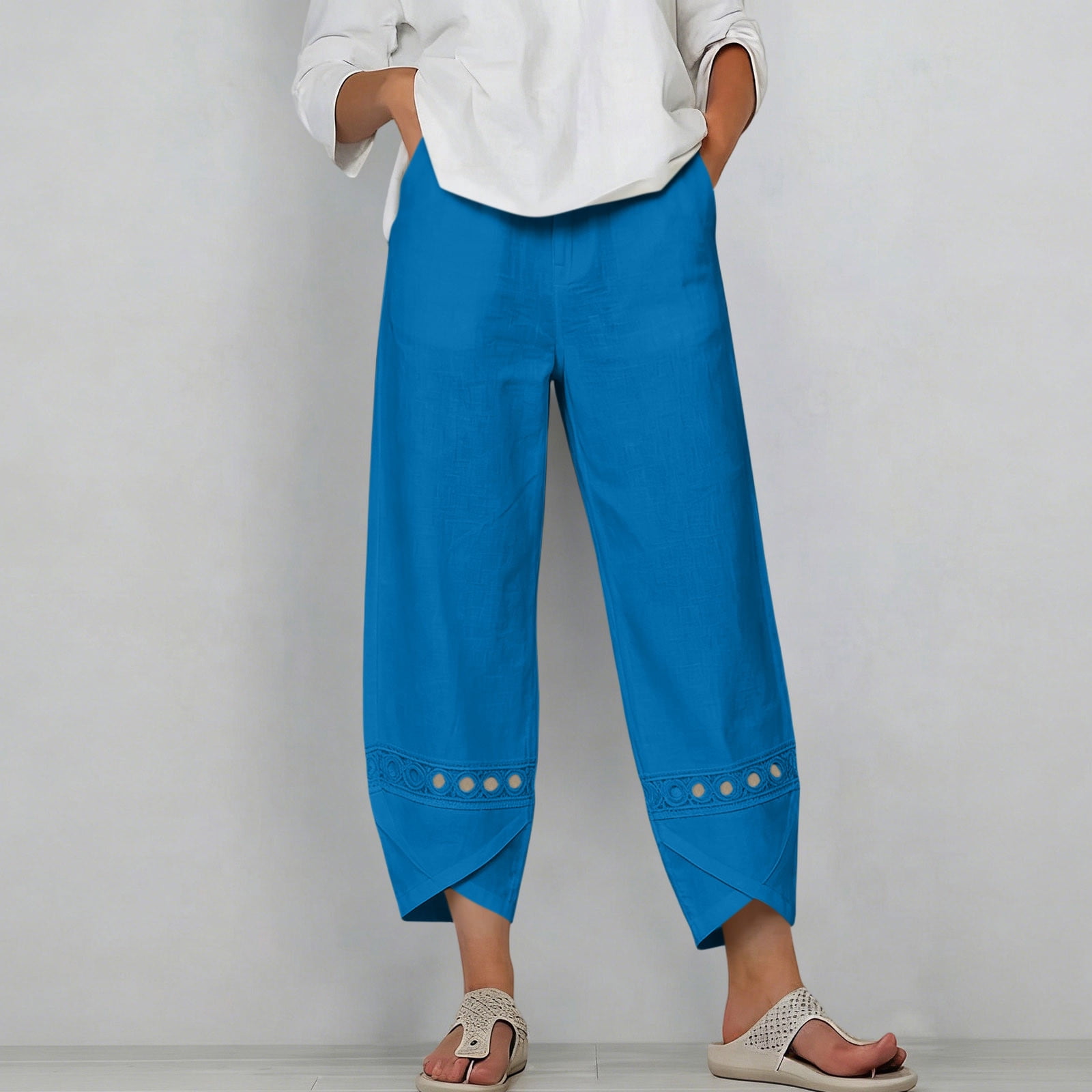 CHEEREAM Joggers Baggy Pants for Womens Loose Fit Summer Beach Vacation ...