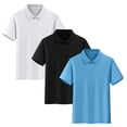 CHEEREAM Kids 3 Pack Polo Sets Short Sleeve Collared Golf Tops for Work ...