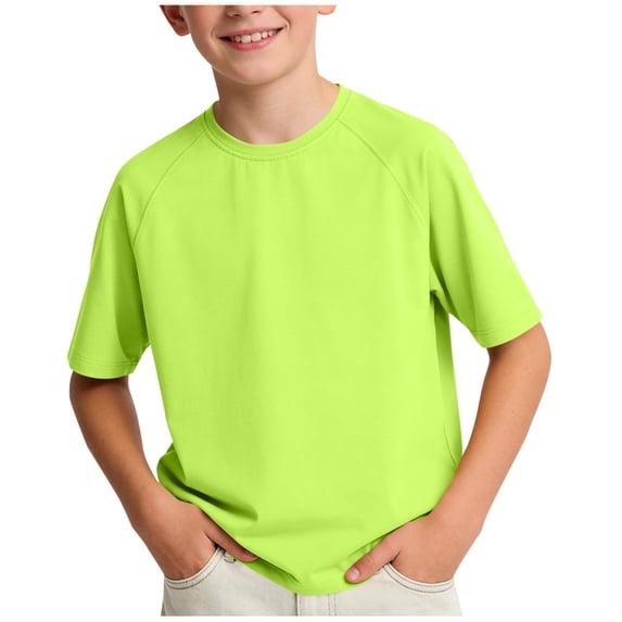 CHEEREAM Kids Casual T-Shirts Short Sleeve Lightweight Summer Quick Dry ...