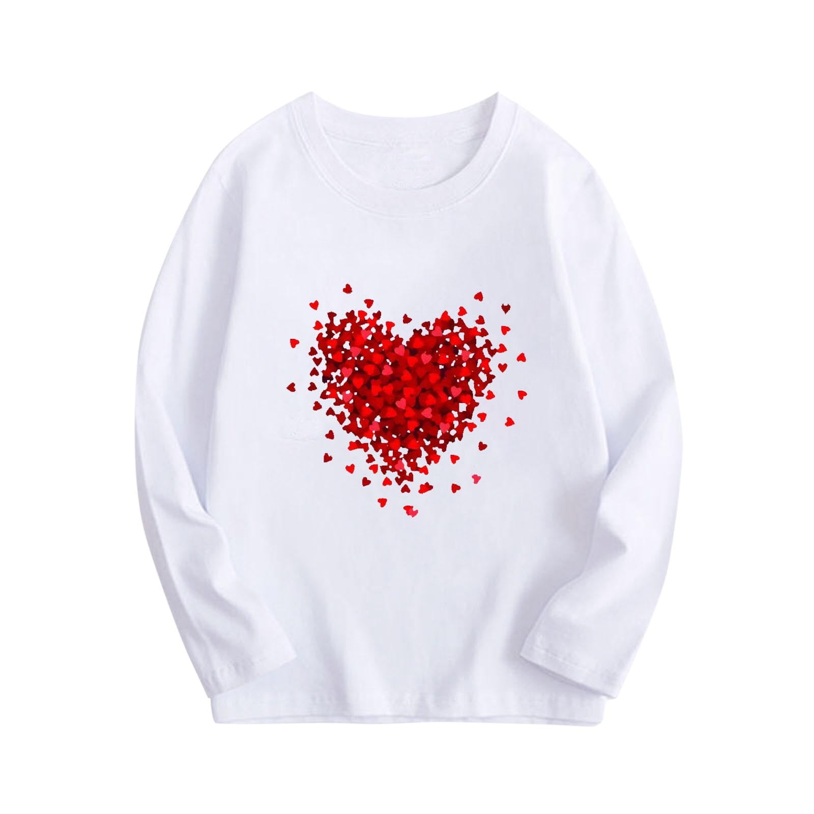 CHEEREAM Kids Girl Love Heart Shirts Casual Long Sleeve Valentine's Day ...