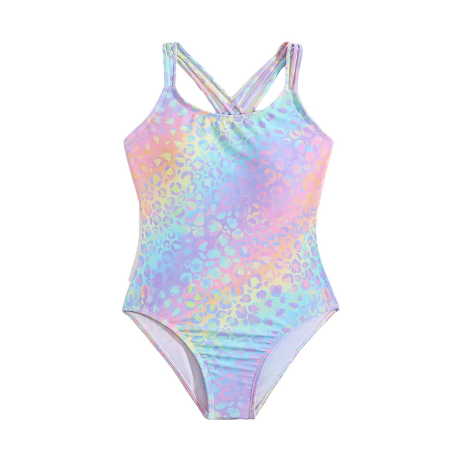 CHEEREAM Little Girls Sparkle Swimsuits Quick Dry Crossback One Piece ...