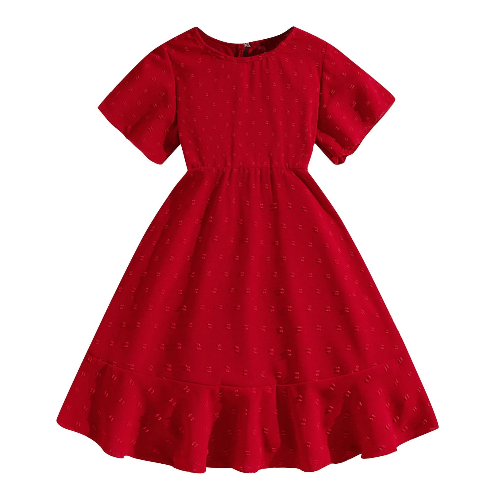 CHEEREAM Little Girls Summer Dress Tween Boho Casual Smocked Swing ...