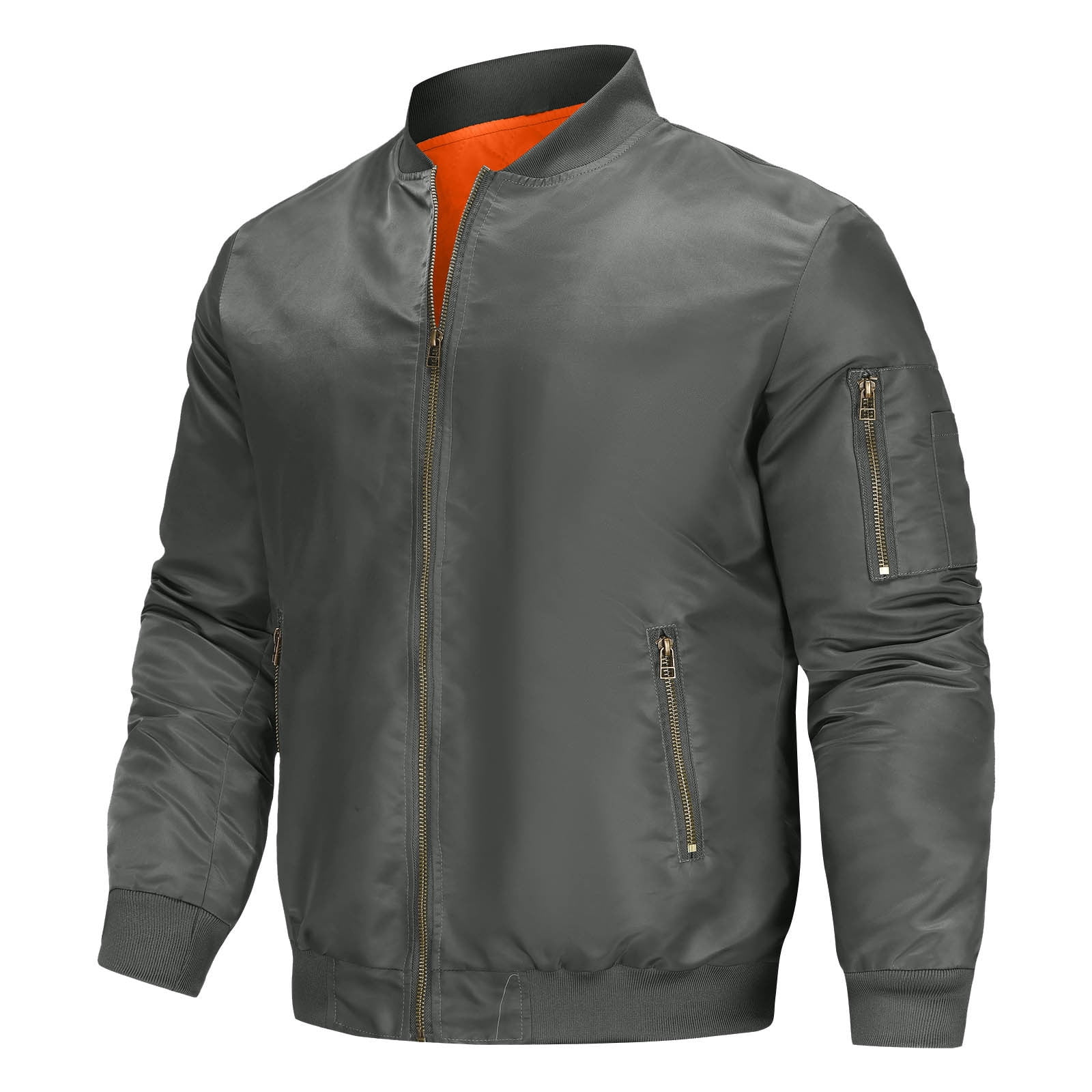 CHEEREAM Men's Lightweight Bomber Jackets Light Track Jackets Casual ...