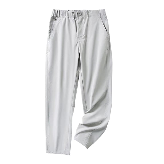 CHEEREAM Mens Cargo Pants Elastic Drawstring Waist Straight Leg ...