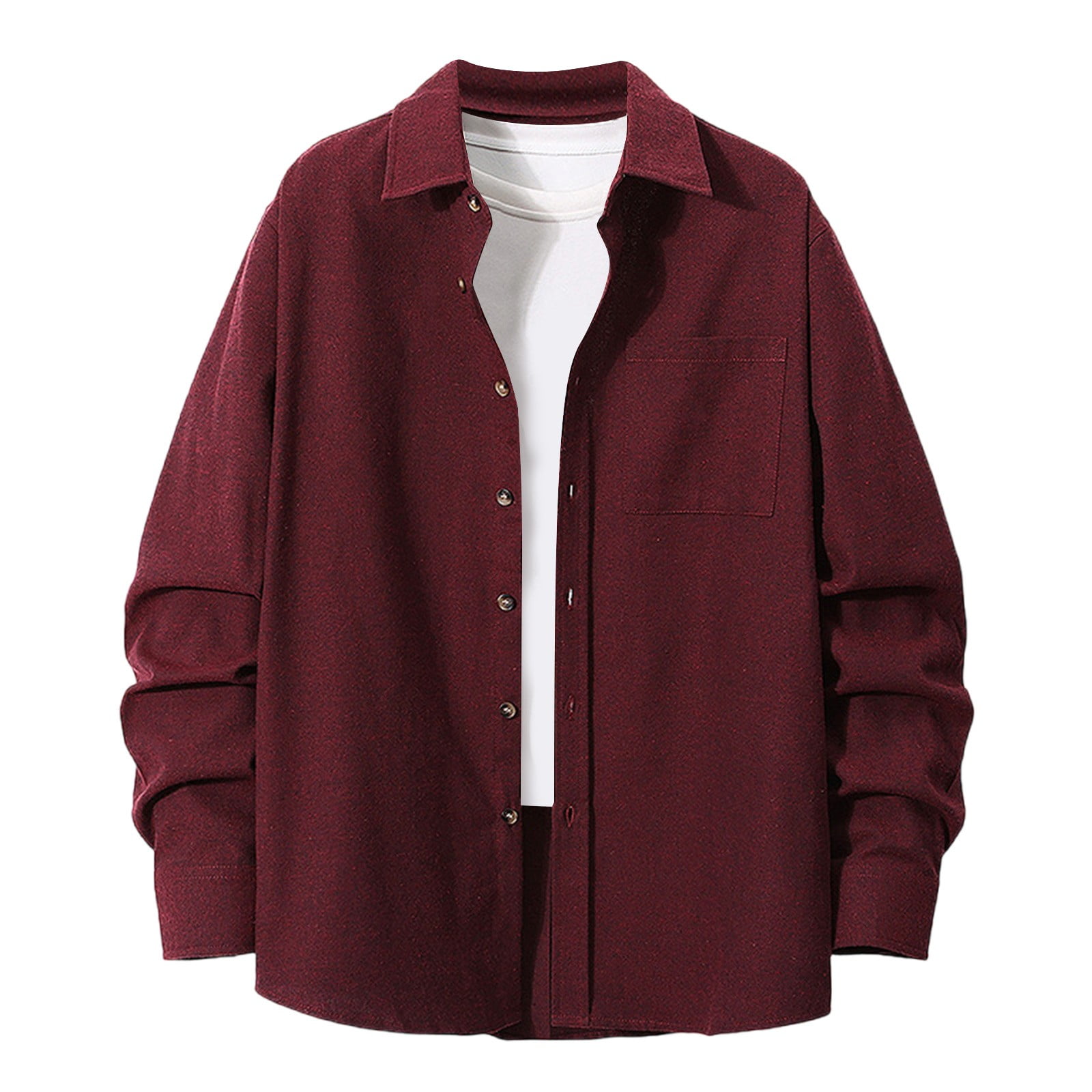 CHEEREAM Mens Flannel Shirts Long Sleeve Pearl Snap Buttons Western ...