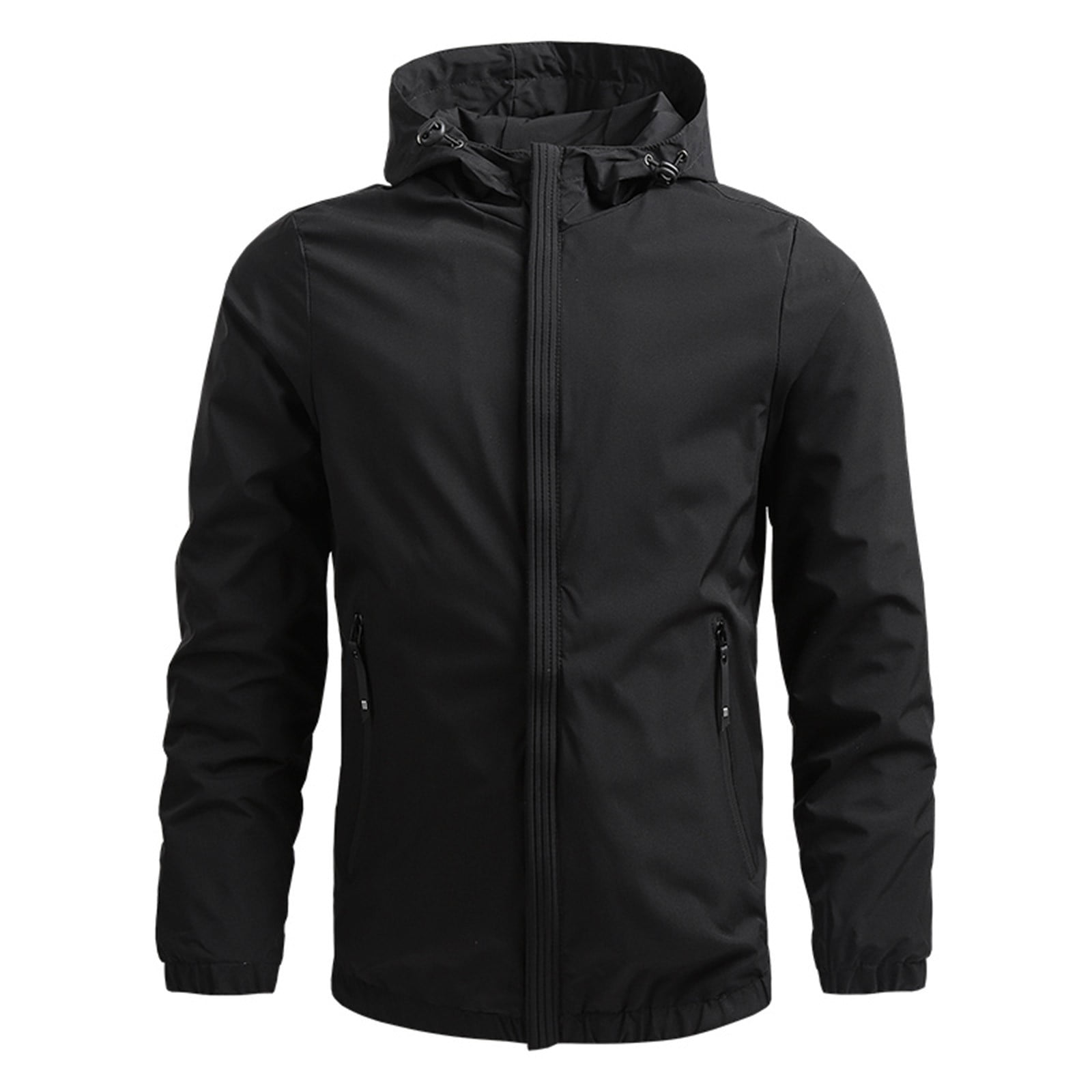CHEEREAM Mens Rain Jacket Waterproof Lightweight Packable Shell Jacket ...