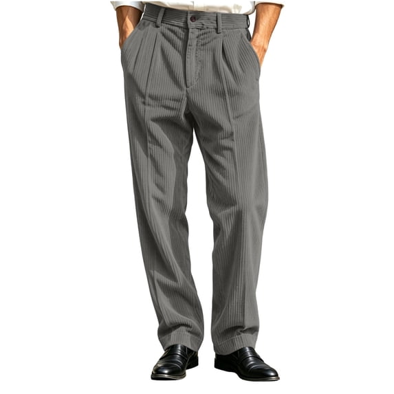 CHEEREAM Mens Stretch Pants Lightweight Breathable Elastic Waist ...