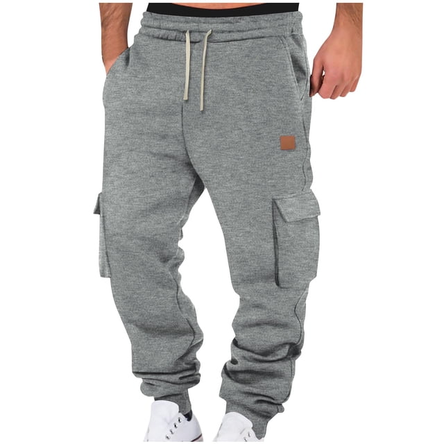 CHEEREAM Mens Sweatpants with Pockets Casual Drawstring Elastic Waist ...