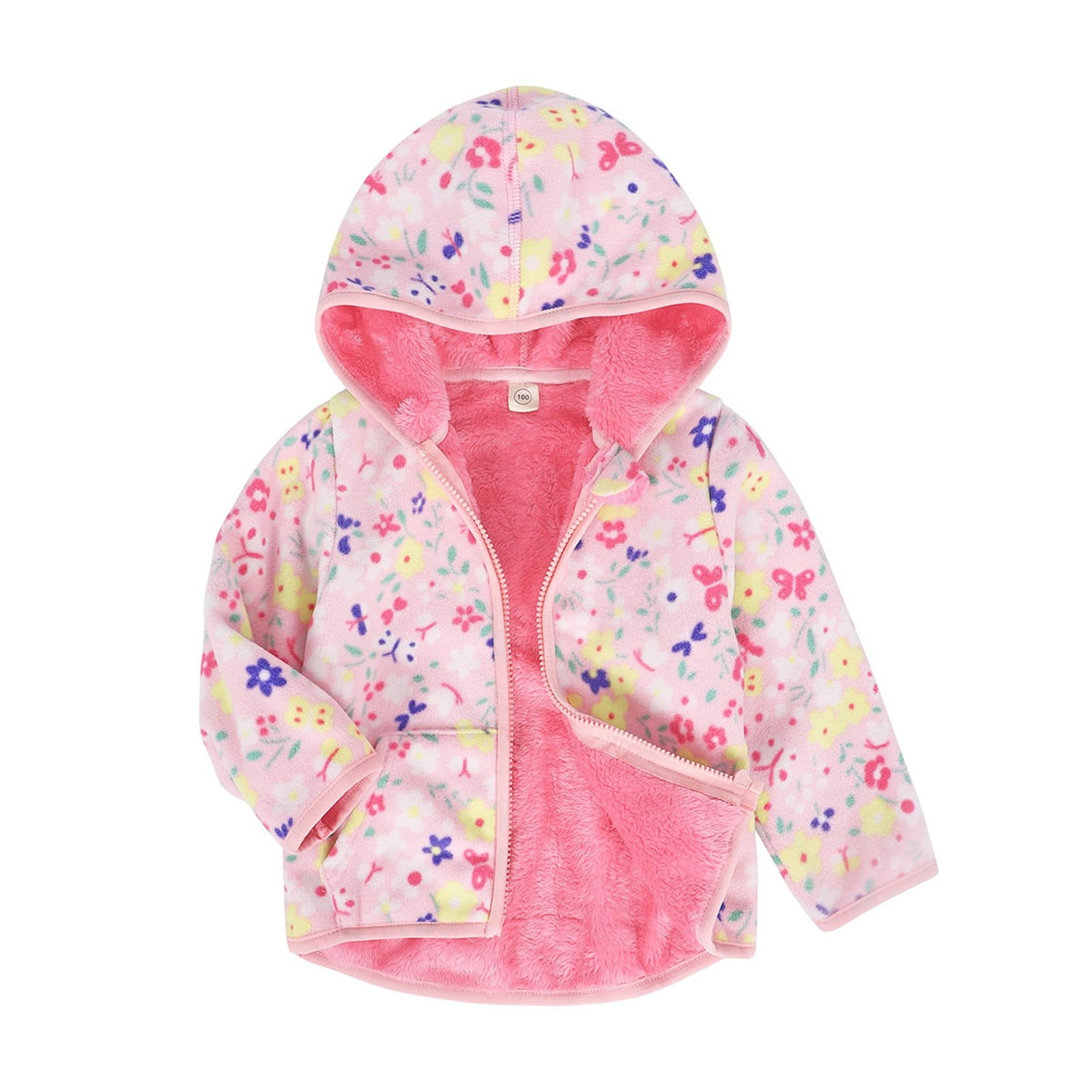CHEEREAM Toddler Fleece Jacket Baby Boys Girls Hooded Waterproof Zipper ...