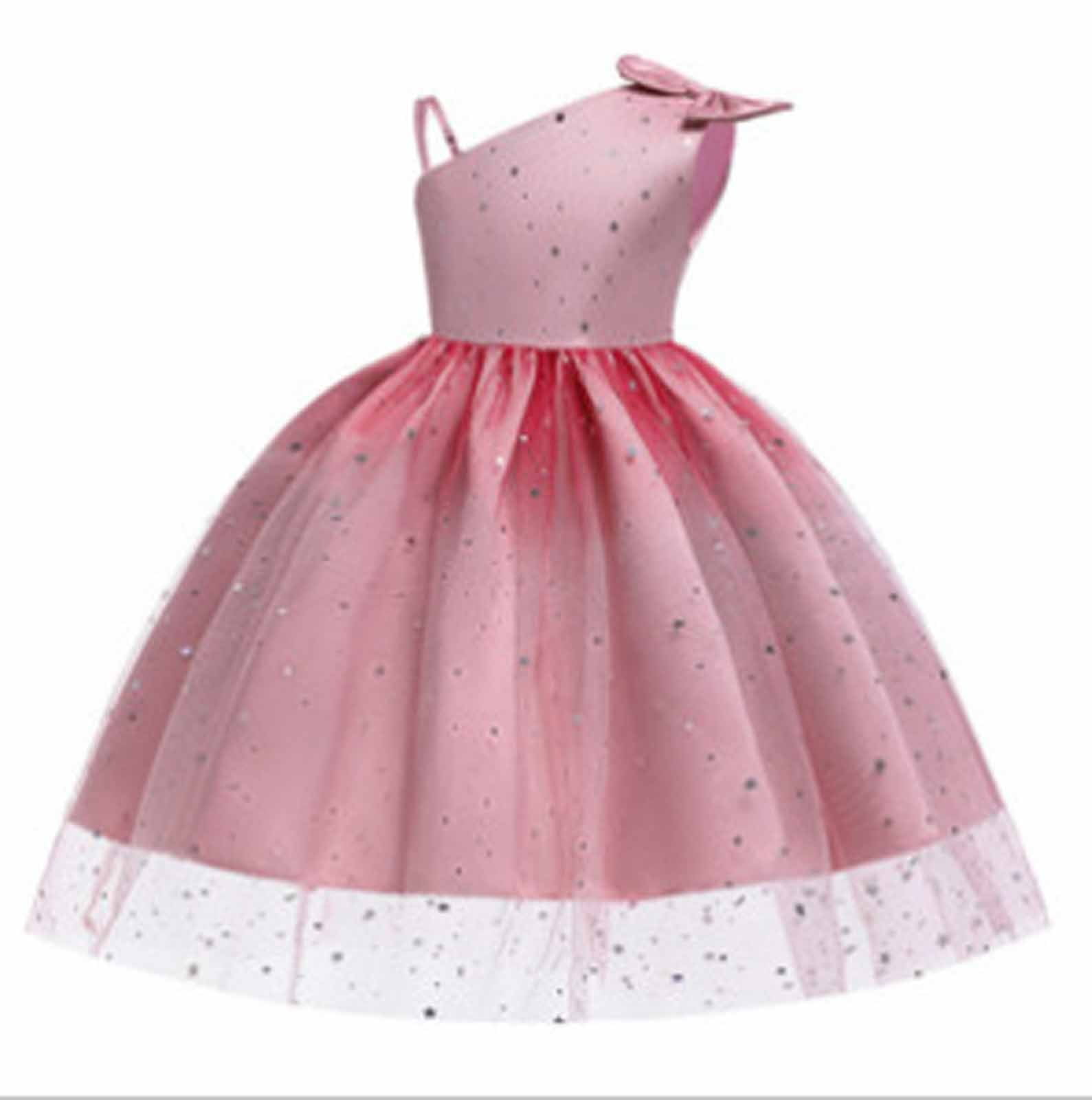 CHEEREAM Toddler Kids Girls Rainbow Pageant Birthday Princess Gown ...