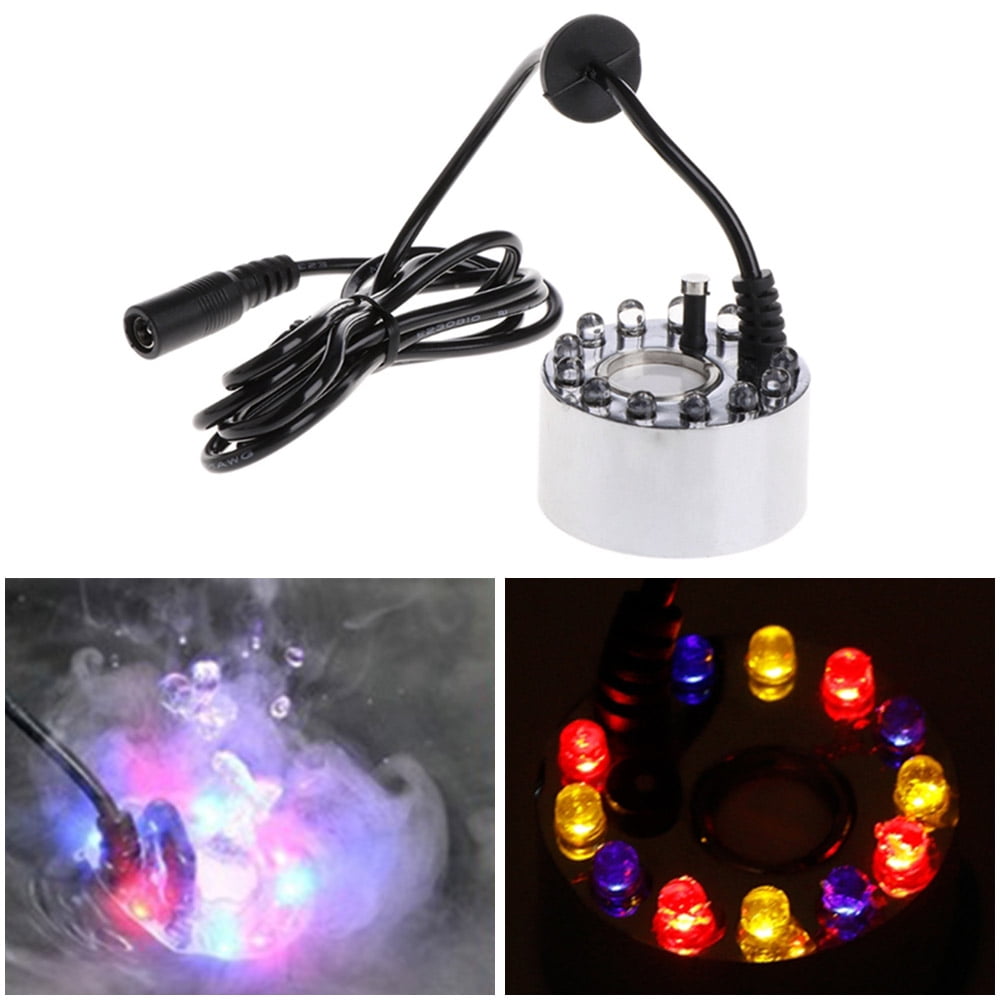 CHEERFUN 12 LED Ultrasonic Mist Maker Light Fogger for Water Fountain ...
