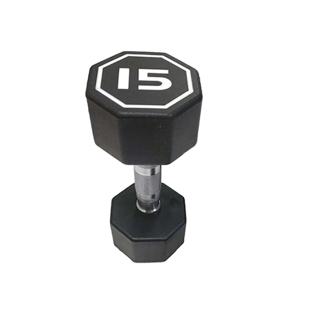 CHEERFUN 15LBS APOLLO IR3920 Octagonal Dumbbell, Chrome Plated Handle ...