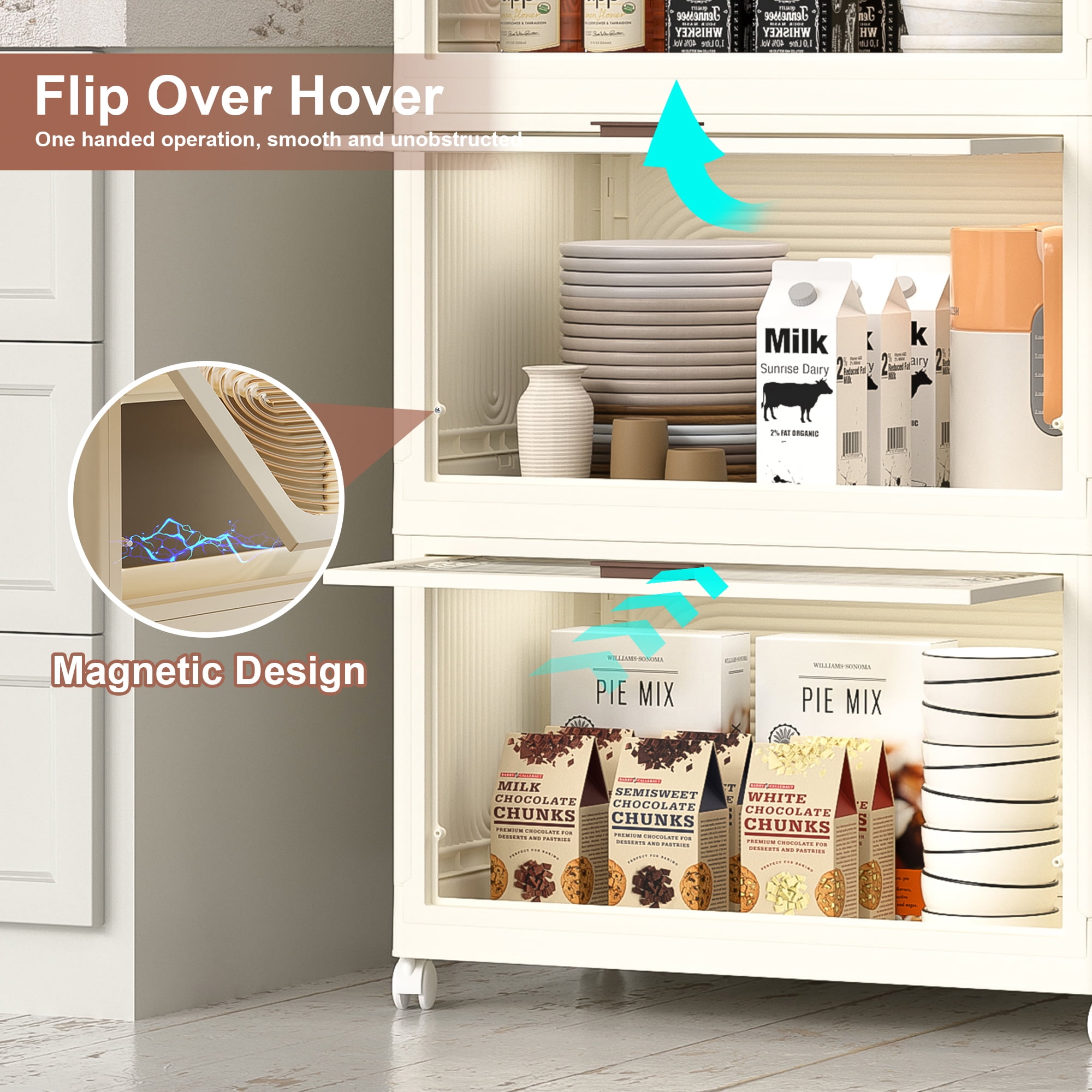 CHEERFUN 4 Tier Plastic Storage Bins with Lids 230QT, Stackable Storage ...