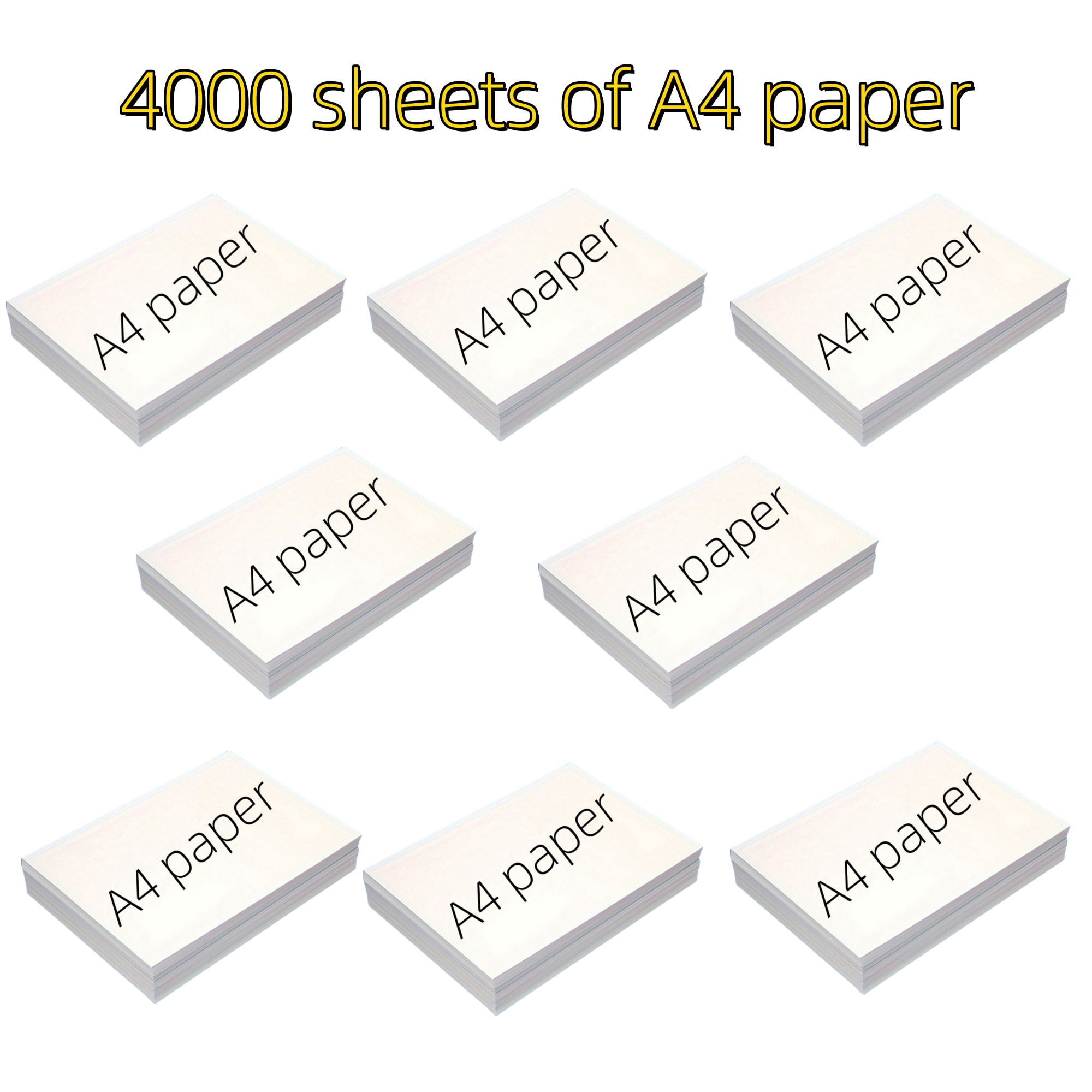CHEERFUN 4000 Sheets of A4 White Paper, 80gsm, 210x297mm, 500 Sheets ...