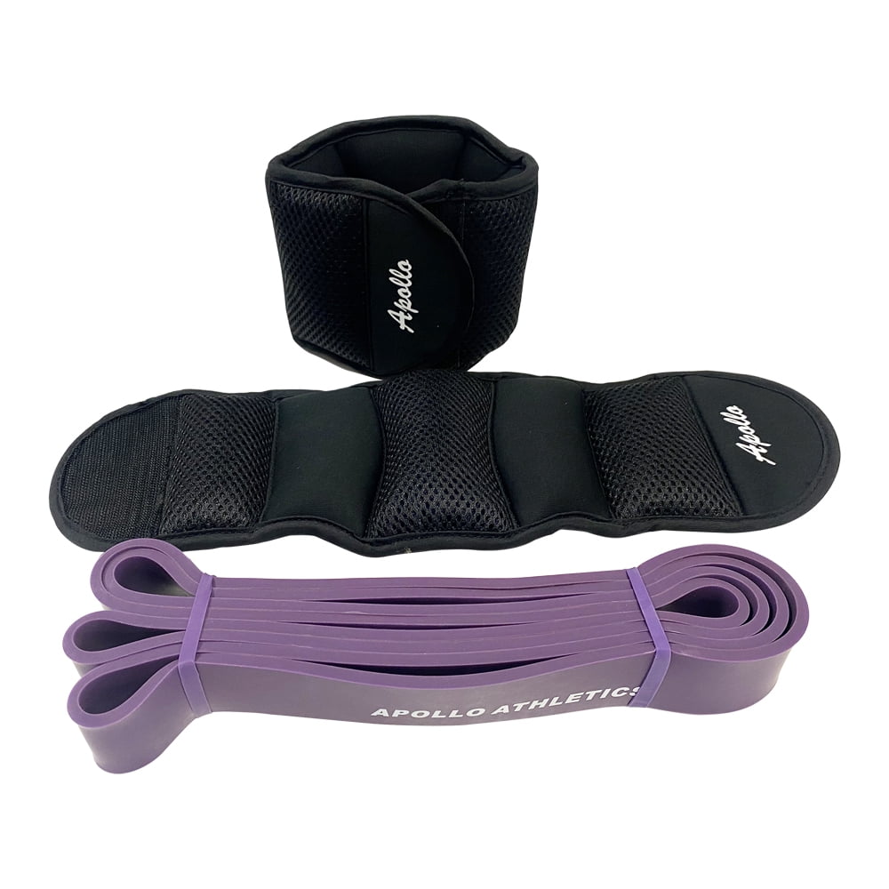 CHEERFUN Adjustable Ankle Weights and Resistance Bands Set for Strength ...