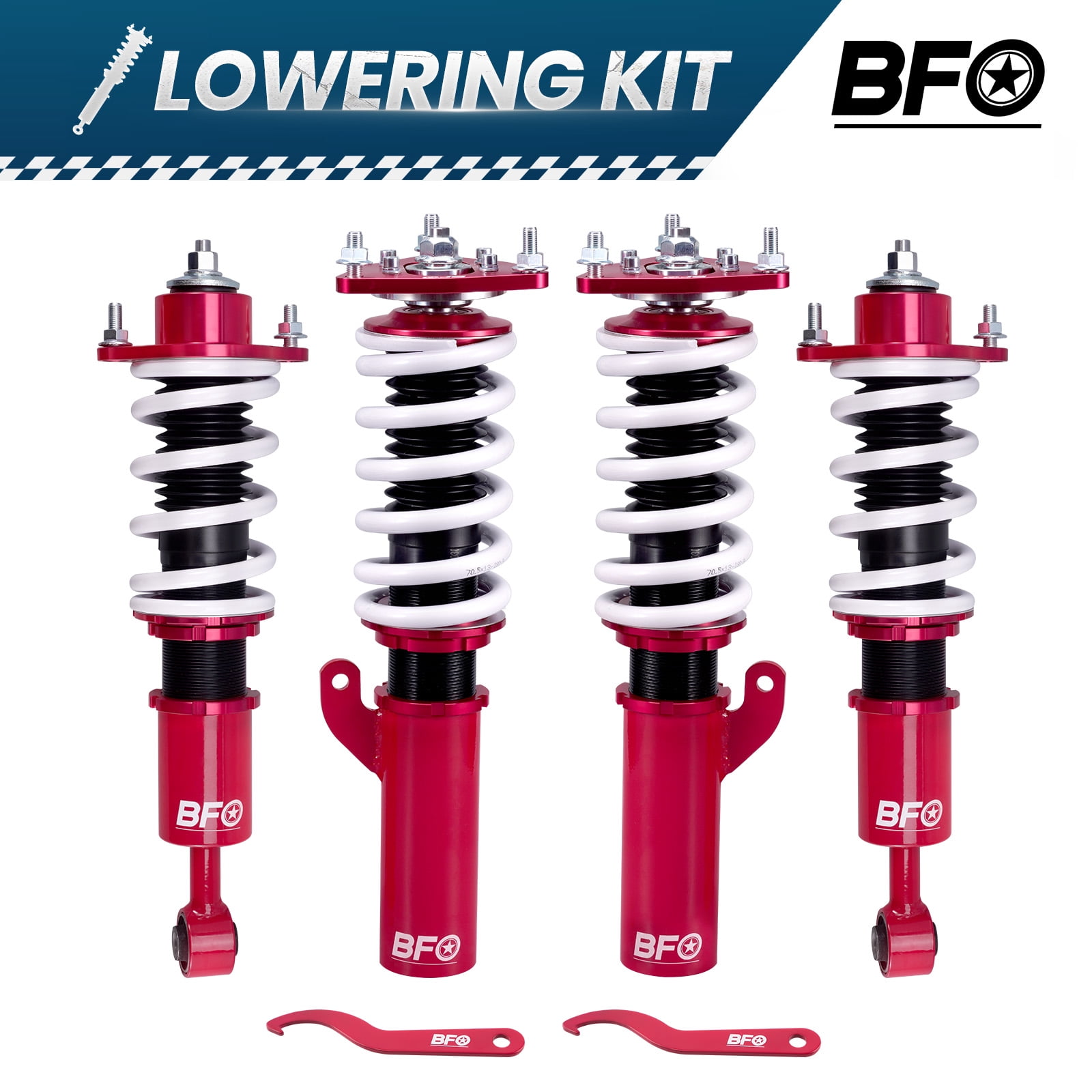 CHEERFUN BFO Coilovers Spring Shocks Lowering Kit Adjustable Height for ...