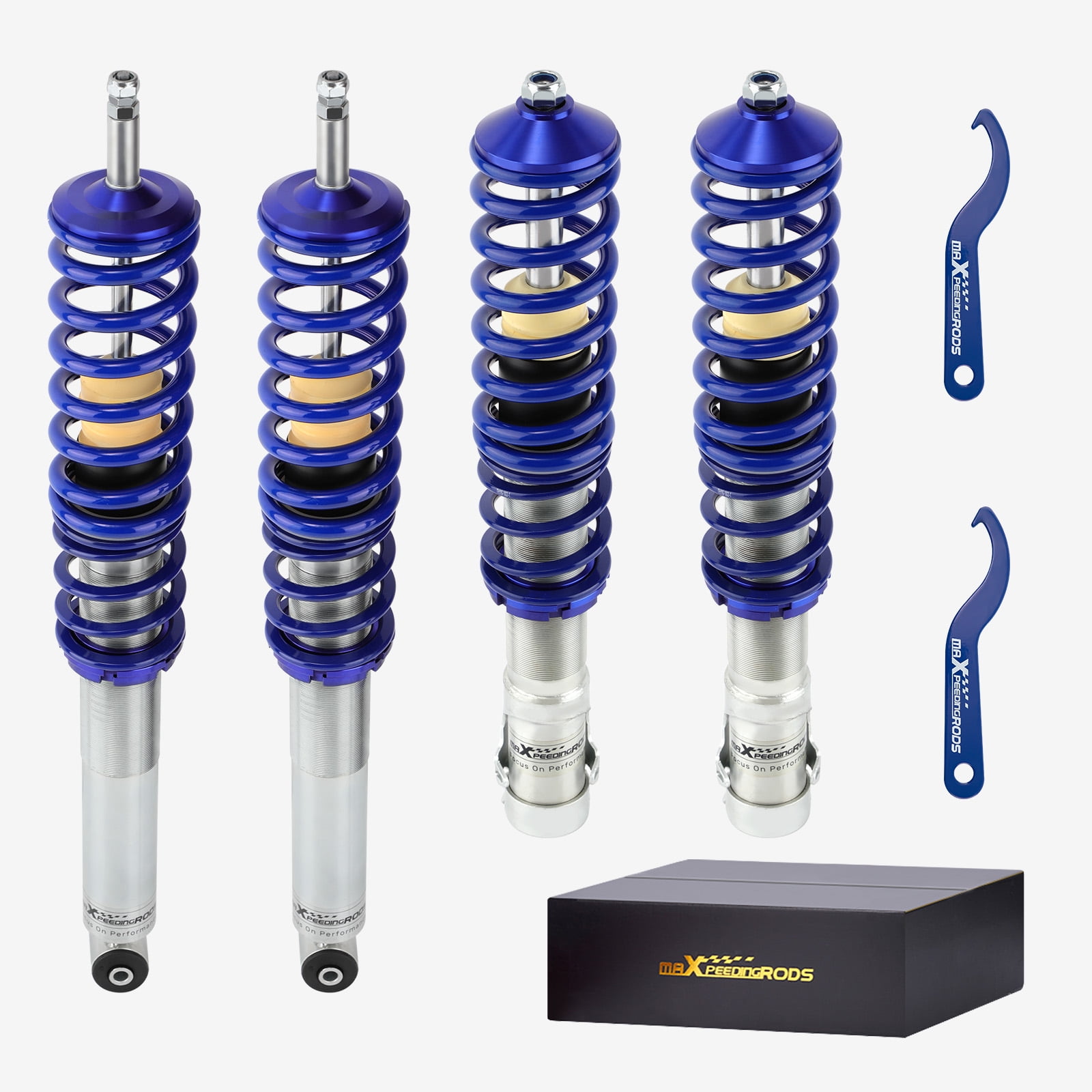 CHEERFUN Coilovers Kit Coil Spring Struts Shocks Suspension for VW MK2 ...