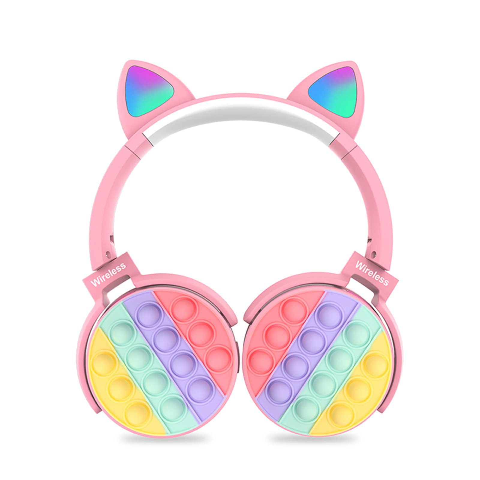 CHEERFUN Fidget Wireless Bluetooth Headphones for Kids, Pop Bubble On ...