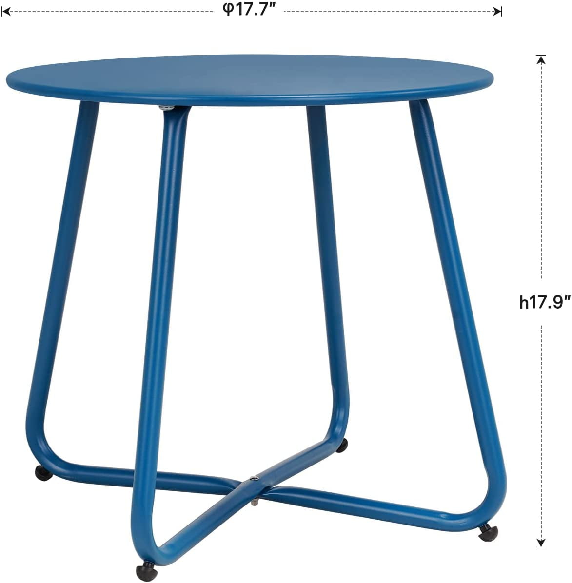CHEERFUN Mydepot SR Steel Patio Side Table, Weather Resistant Outdoor ...
