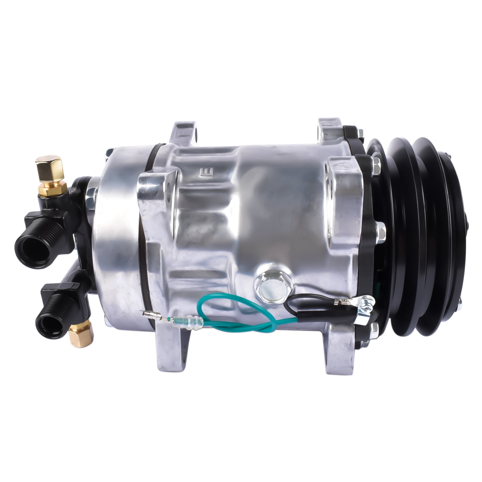 CHEERFUN New TM16 Air Conditioning Compressor 12V 2 Grooves for Shuttle ...
