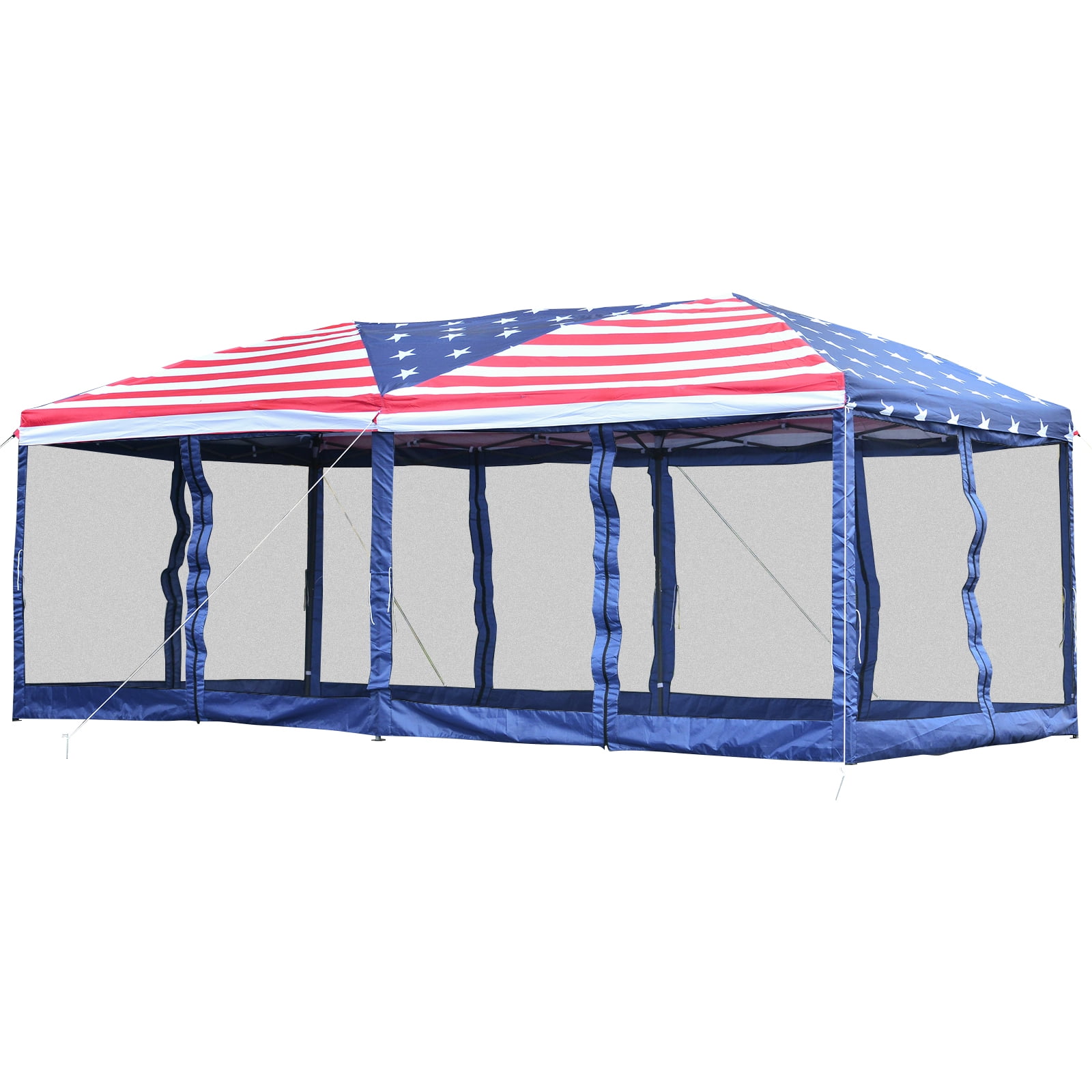 CHEERFUN Outsunny 10' x 20' Pop Up Canopy Tent with Netting, Heavy Duty ...