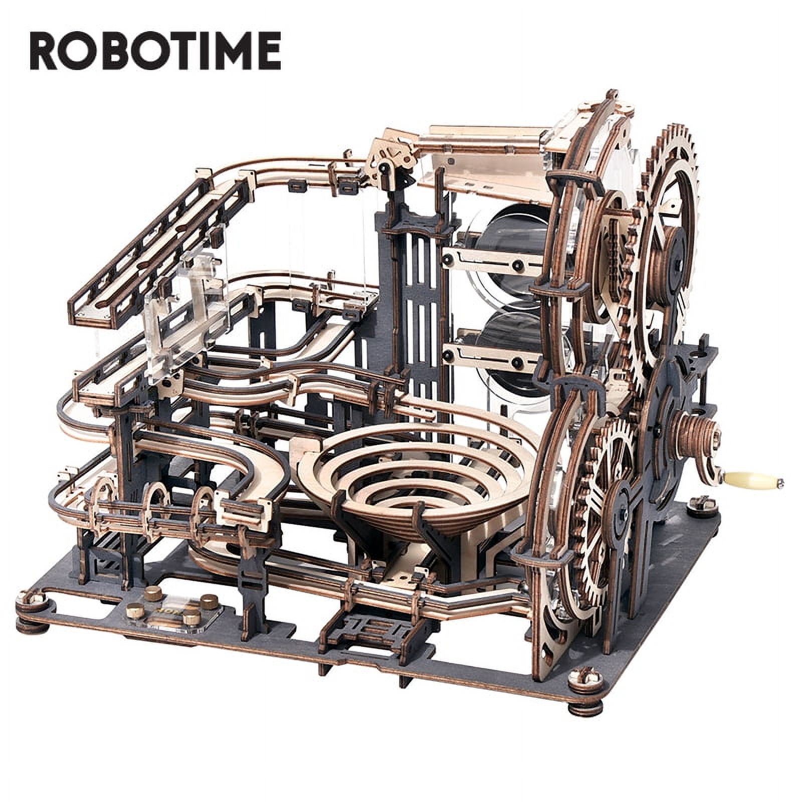 CHEERFUN Robotime DIY 3D Wooden Puzzle Marble Run Model Kit for Adults and Kids STEM Toy ...