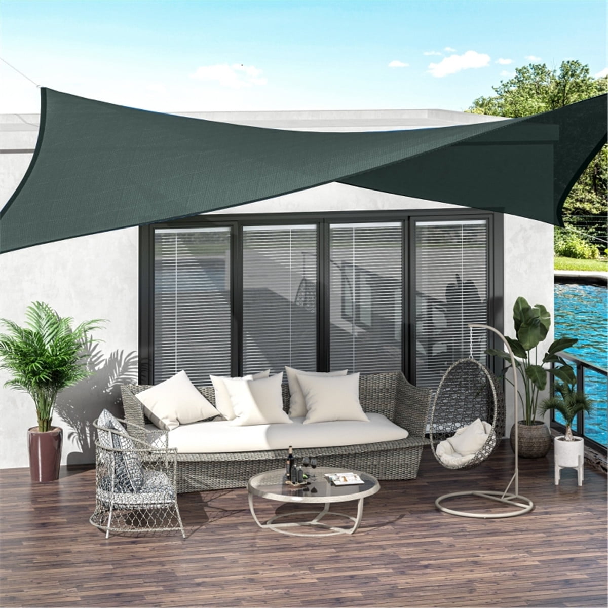 CHEERFUN Sun Shade Sail Outdoor Canopy - UV Protection, Waterproof ...