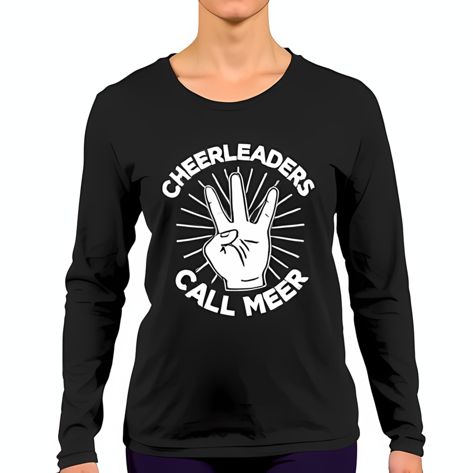 CHEERLEADERS CALL MEER Long Sleeve T-Shirt - Bold Graphic with Three ...