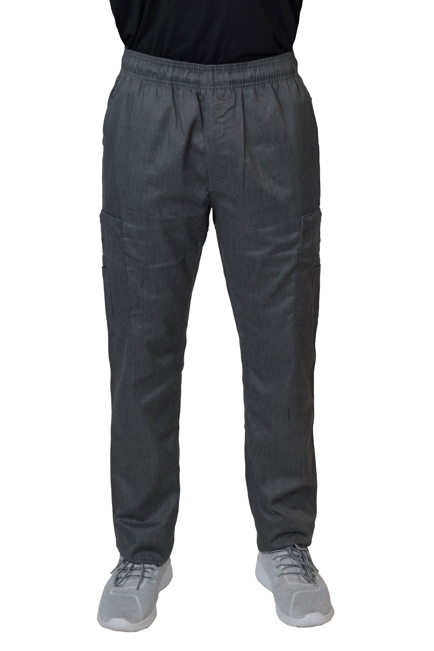 CHEF CODE Cargo Chef Pants, Elastic Waist with Drawstring, Charcoal, 2XL - Walmart.com