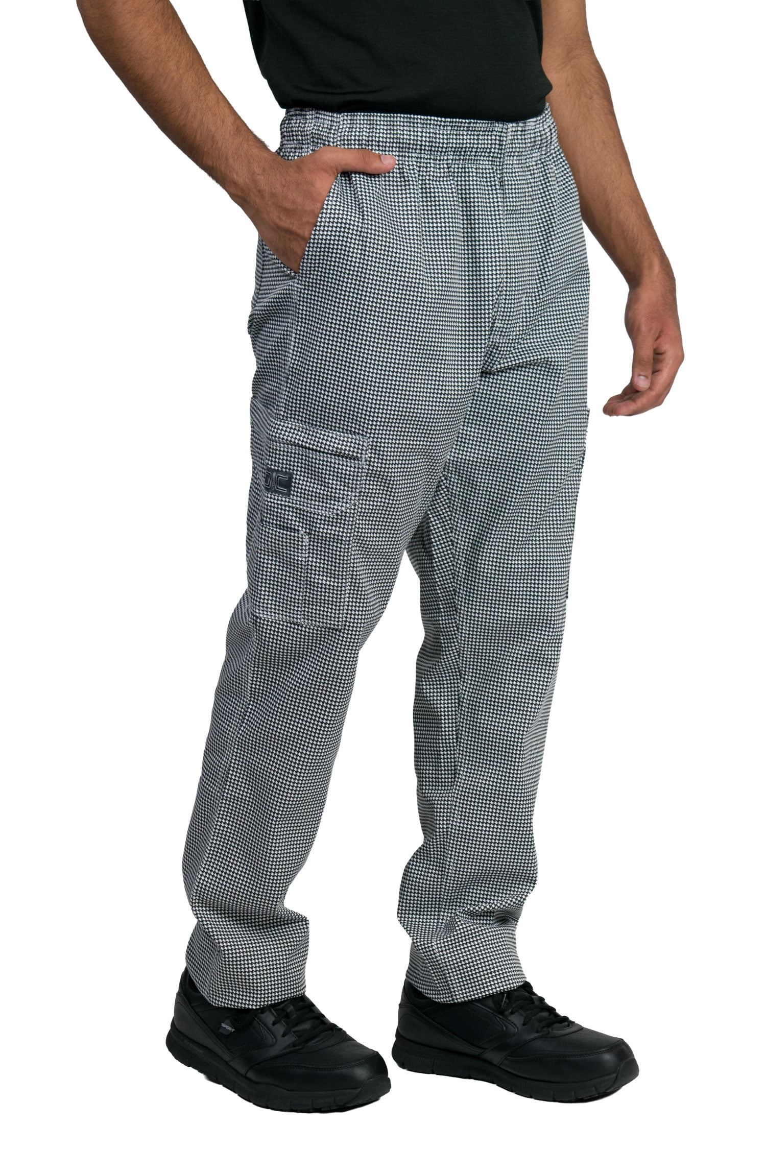 Chef Code Modern Slim Fit Chef Pants with Zipper Cargo Pockets, Elastic ...