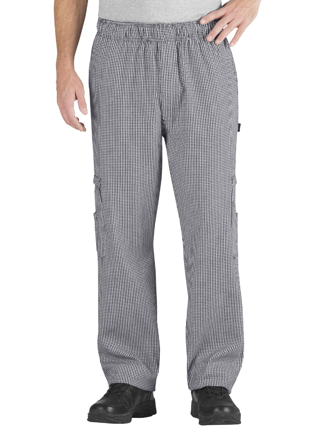 CHEF CODE Cargo Chef Pants, Elastic Waist with Drawstring, Houndstooth ...