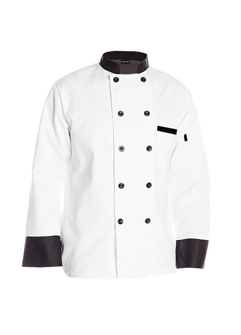 Red Kap Eight Pearl Button Chef Coat with Thermometer Pocket - Walmart.com