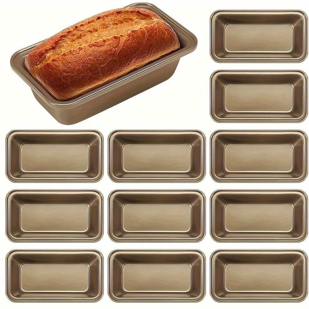 CHEF LANG 12-Piece Non-Stick Carbon Steel Bread Pan, Bun Tin, Patty Pan ...