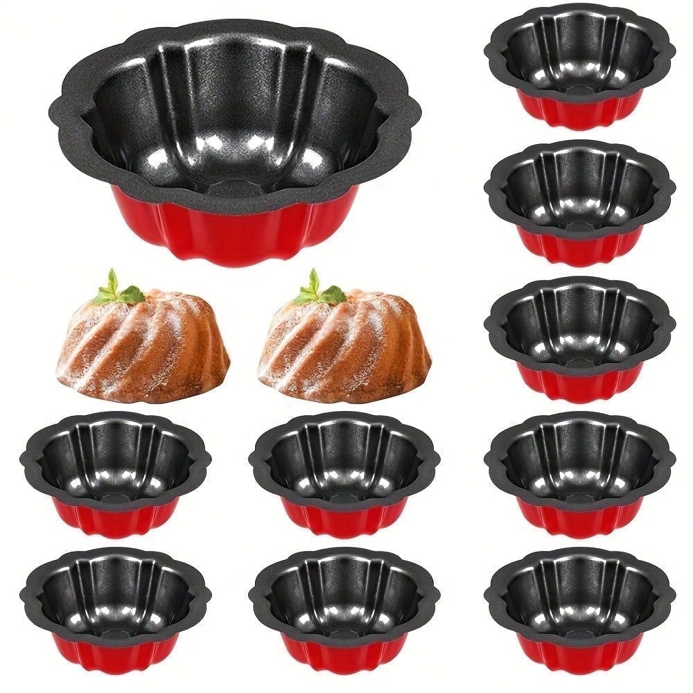 Christmas Little pumpkin 10Pcs Mini Bundt Cake Pans Baking Cake Mold ...