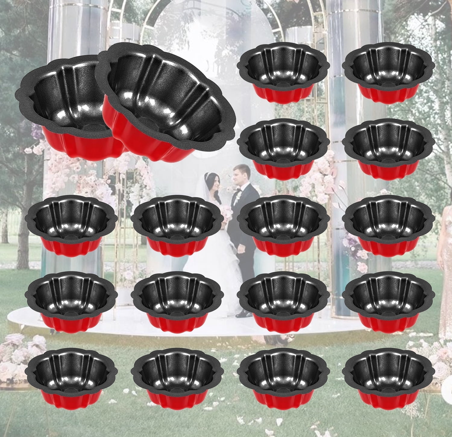 CHEF LANG Small Pumpkin cake baking mold, 18 packs, for baking cake ...